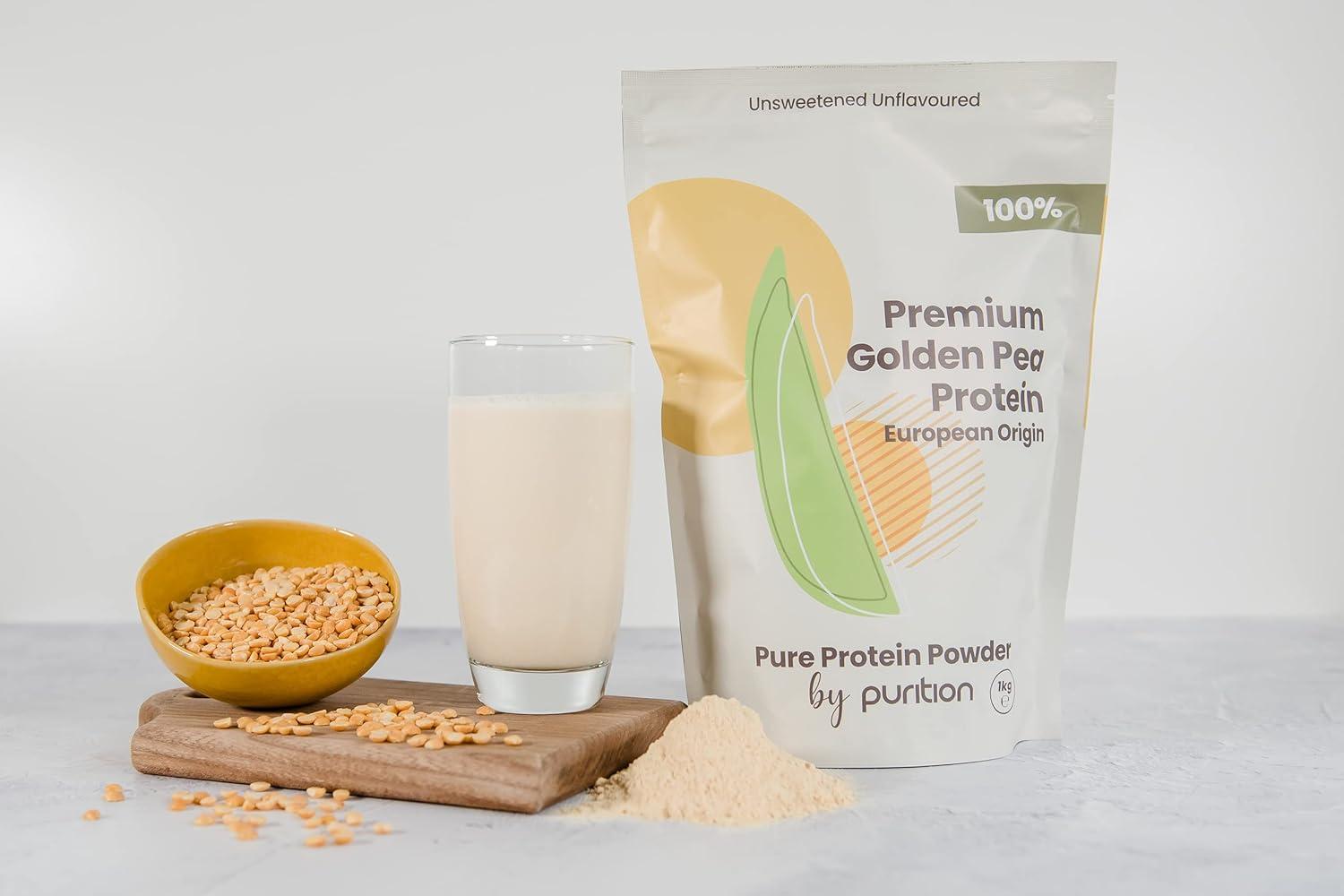 Purition Vegan Pea Protein Powder - European Origin, Gluten & Dairy ...
