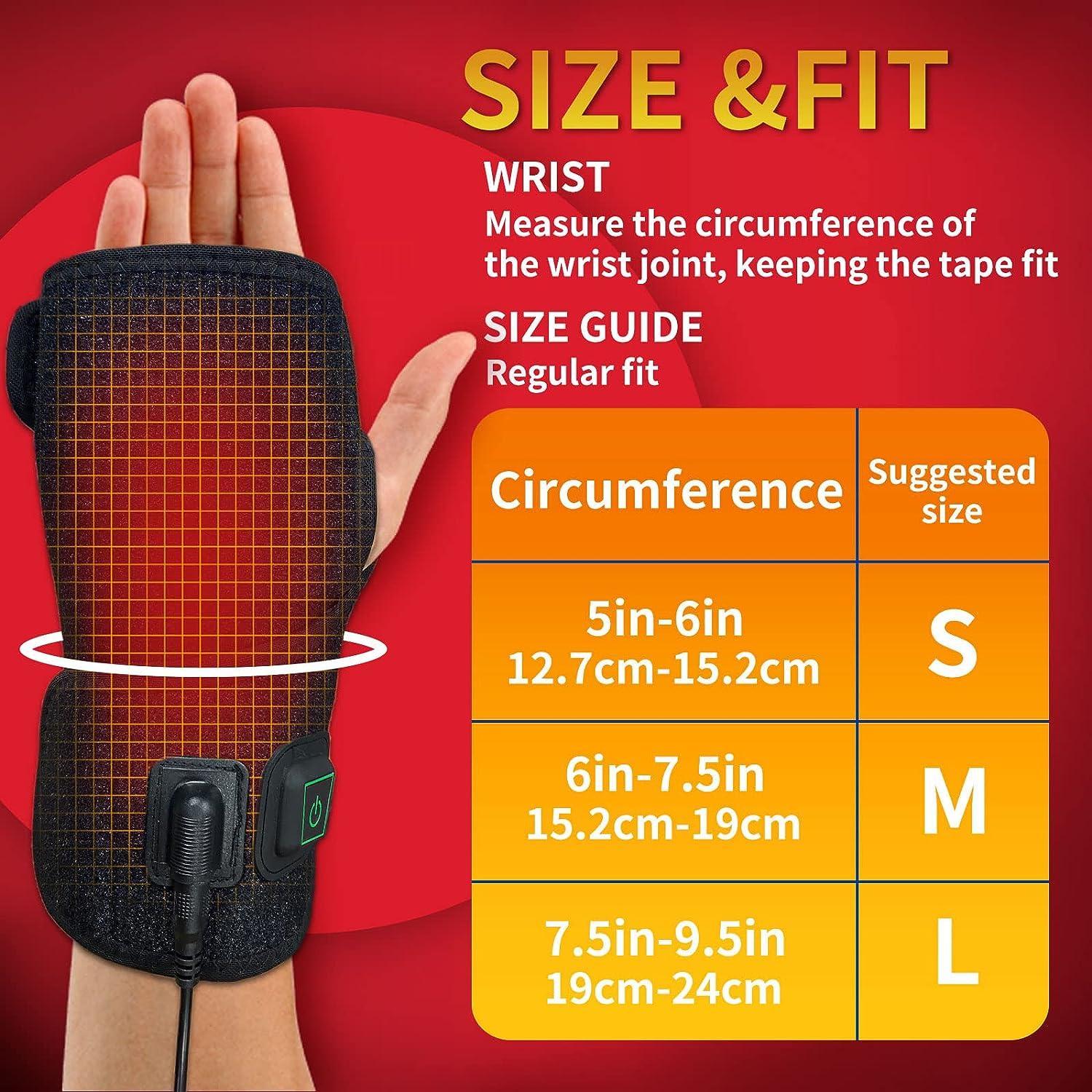 ELEKHEAL Hand & Wrist Heating Pad Wraps - Auto Shut Off Therapy for ...