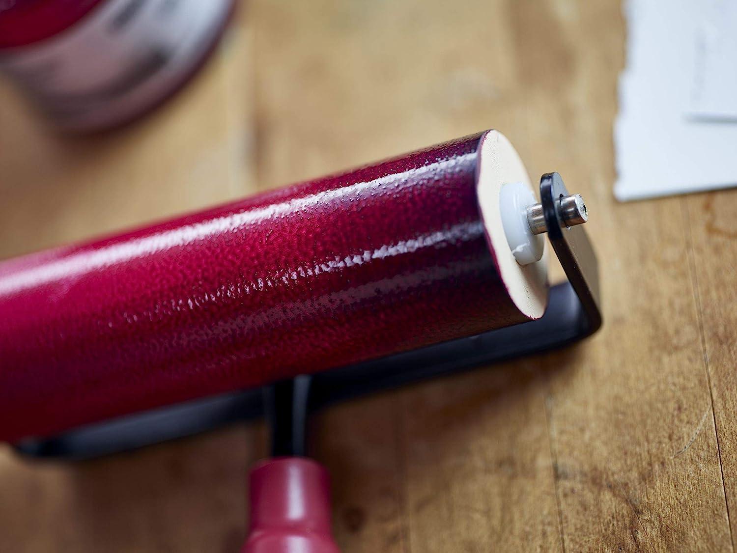 Speedball Deluxe 4-Inch Soft Rubber Brayer for Printmaking and Craft ...