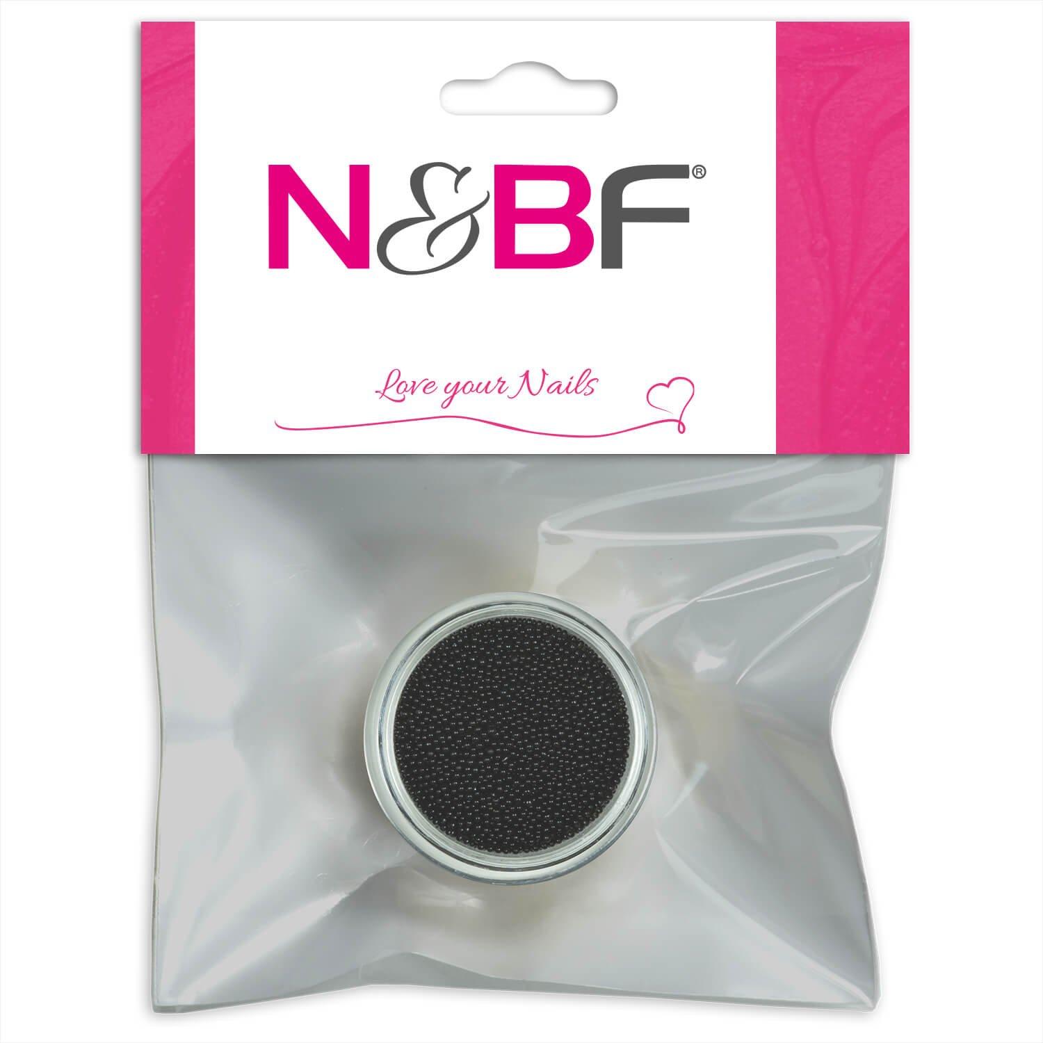 N&BF Black Nail Art Microbeads | Caviar Nails Micro Pearls for UV Gel ...