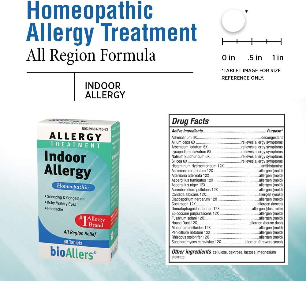 NatraBio BioAllers Indoor Allergy Relief - 60 Tablets | Natural Allergy ...