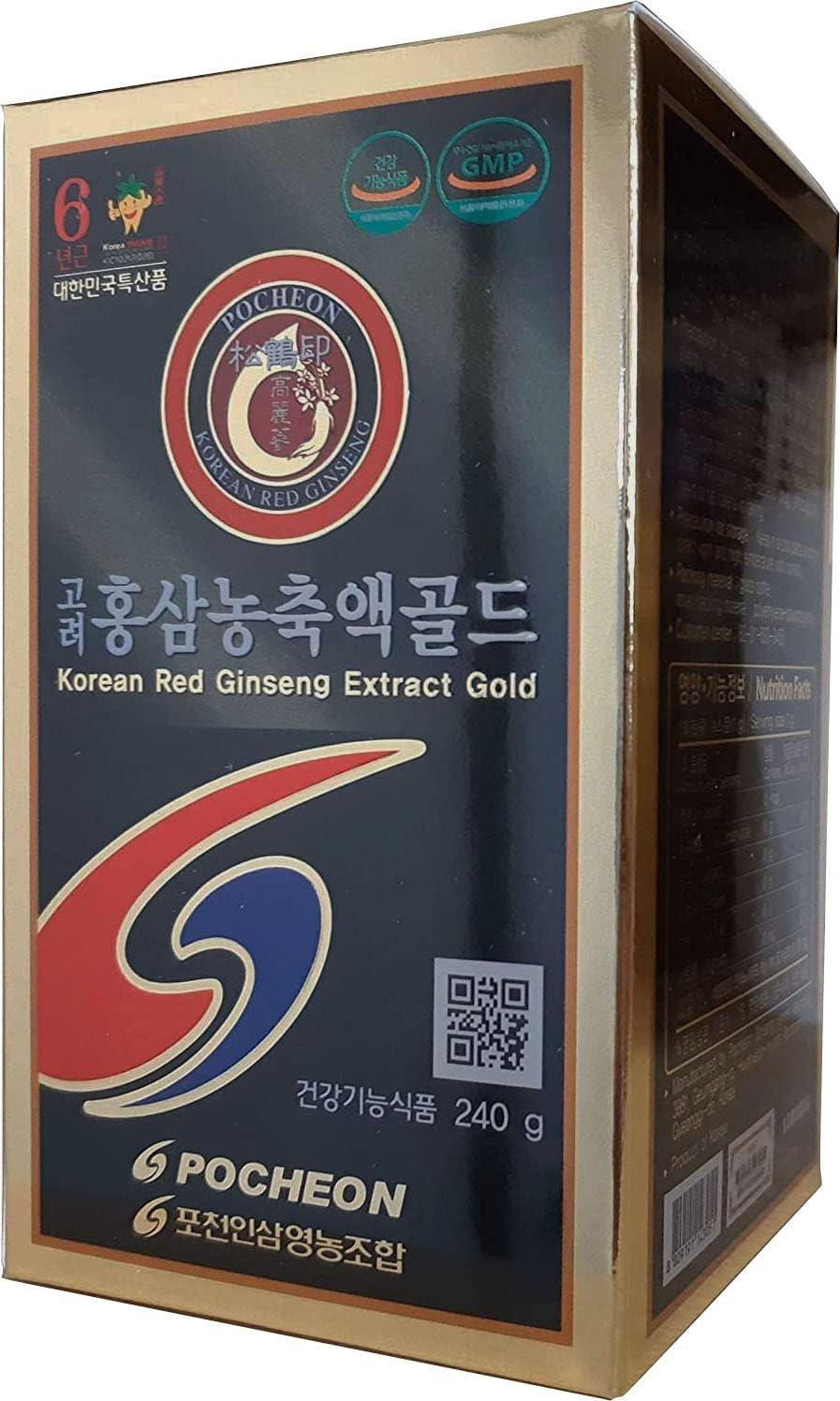Pocheon 240g 100% Pure Korean 6-Year Root Panax Red Ginseng Extract ...