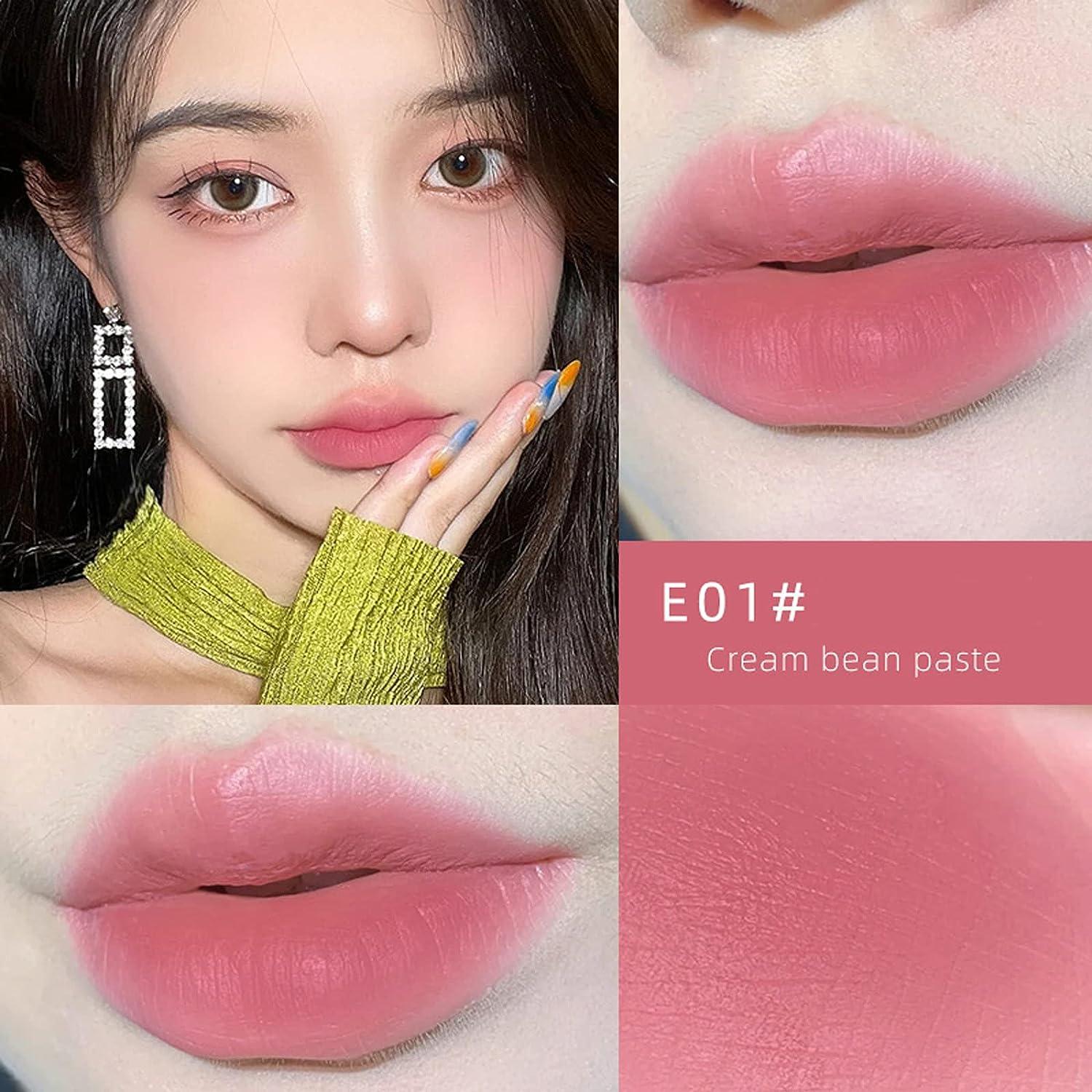 Domality 6 Colors Velvet Lipstick Set - Matte & Glitter Lip Mud Tint ...
