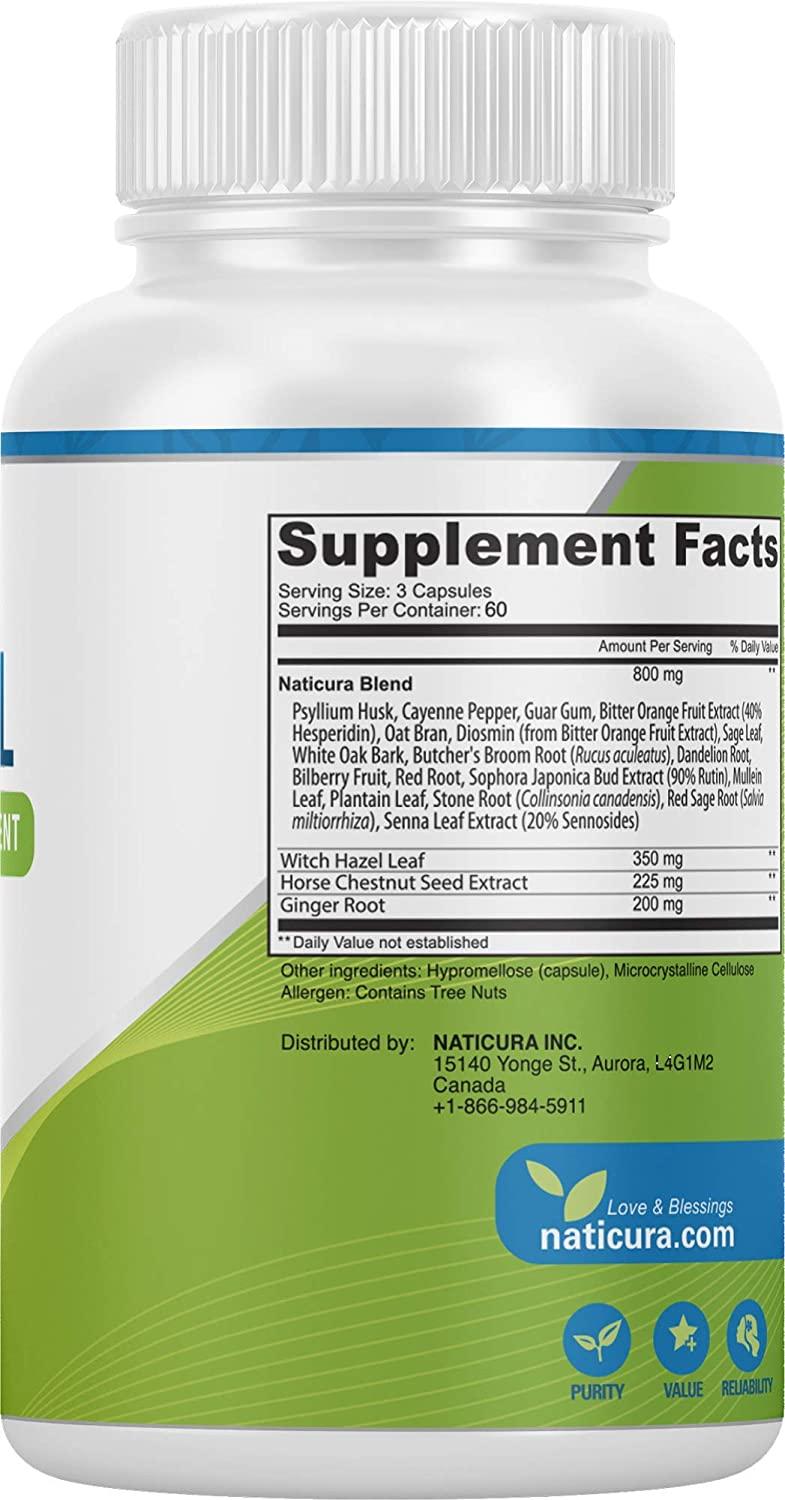 Naticura Hem-Control - Natural Hemorrhoid Treatment with Psyllium Husks ...