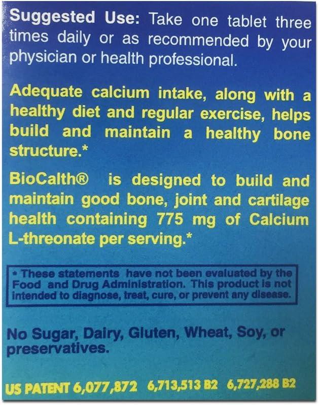 BioCalth Chewable L-Threonate Calcium Tablets - Strawberry Flavor | Buy ...