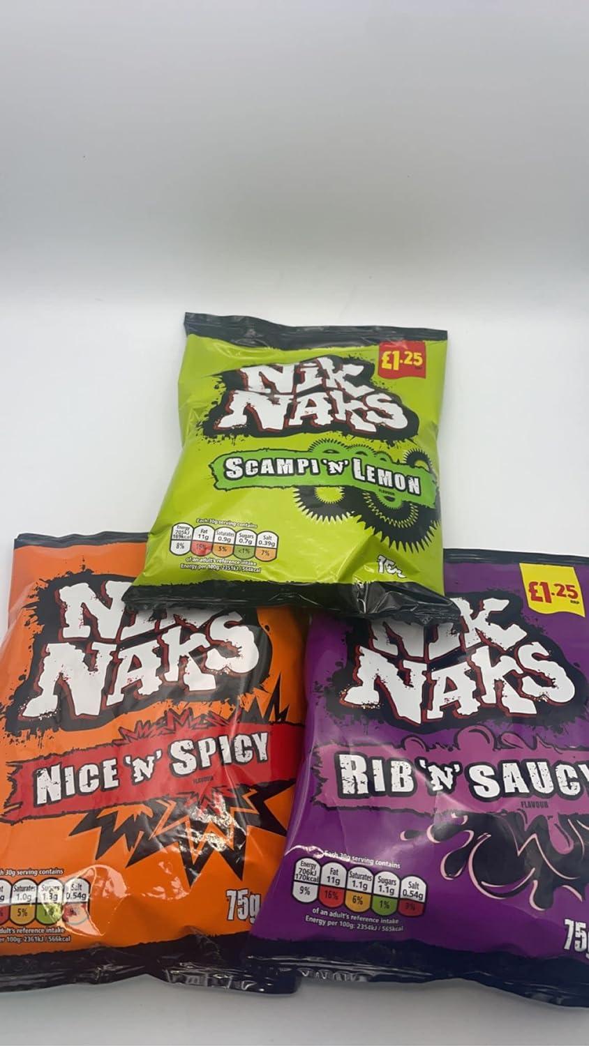 A pack of 3 Nik Naks Crisps Corn Snacks Flavor | Nik Naks Nice & Spicy ...