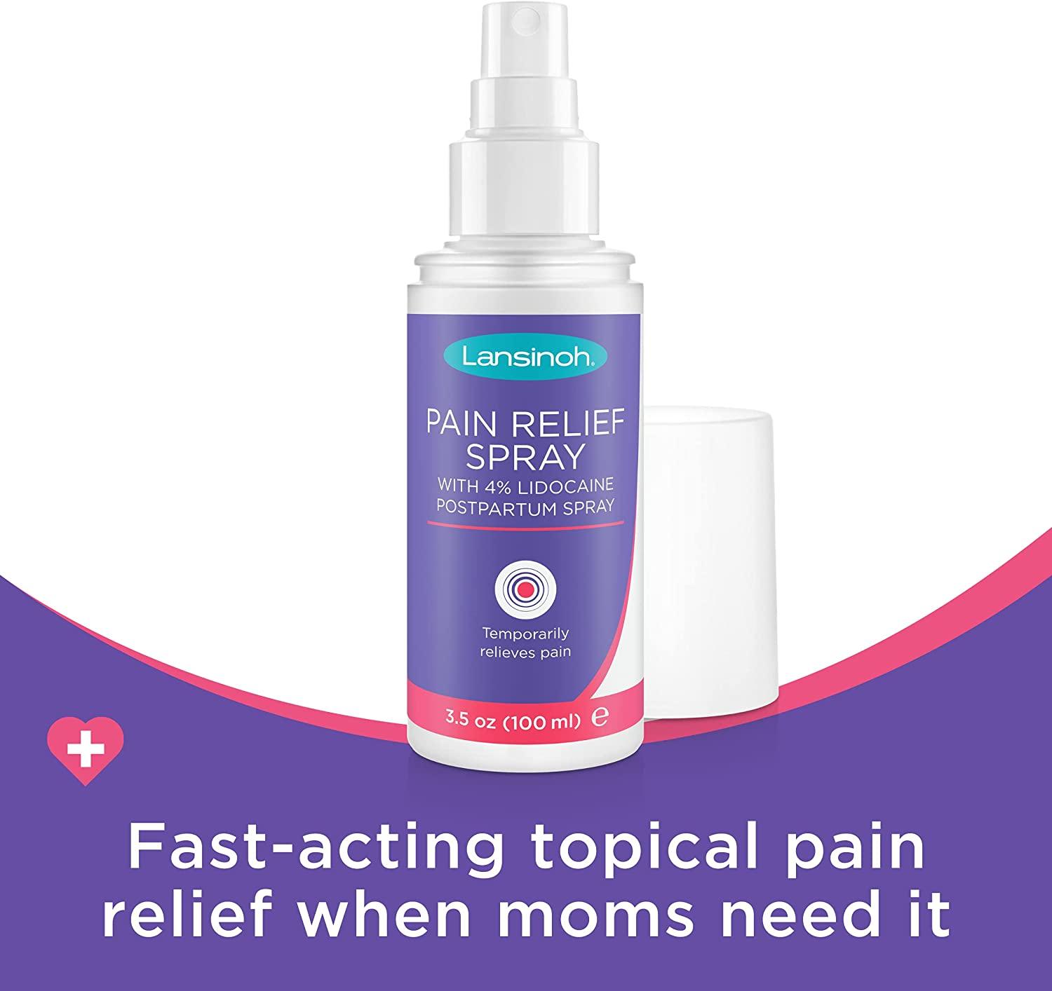 Lansinoh 4% Lidocaine Postpartum Spray 3.5 Fl Oz - Soothing Relief for ...