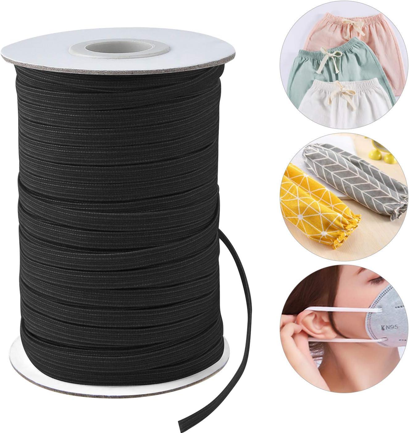 Coopay 80 Yards 1/4 Inch Elastic Cord Elastic Bands - 2 Rolls, Heavy ...