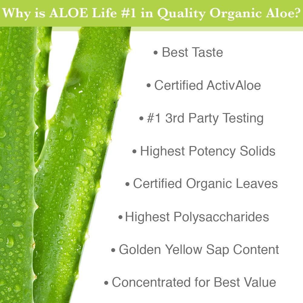 Aloe Life Organic Aloe Vera Juice Concentrate | Soothing Relief for ...