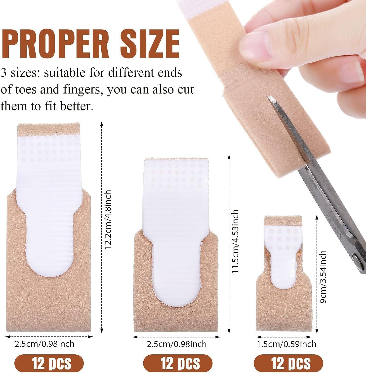 Konohan 36 Pcs Toe Wraps & Straighteners - 3 Sizes, Cushioned Bandages ...