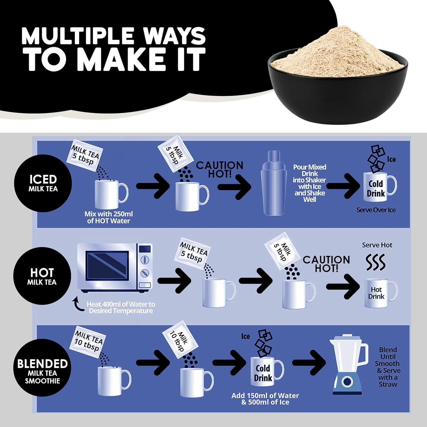 Bubble Tea Powder Kit | Milk Tea Flavor | 1LB (454g) | 18 Servings ...