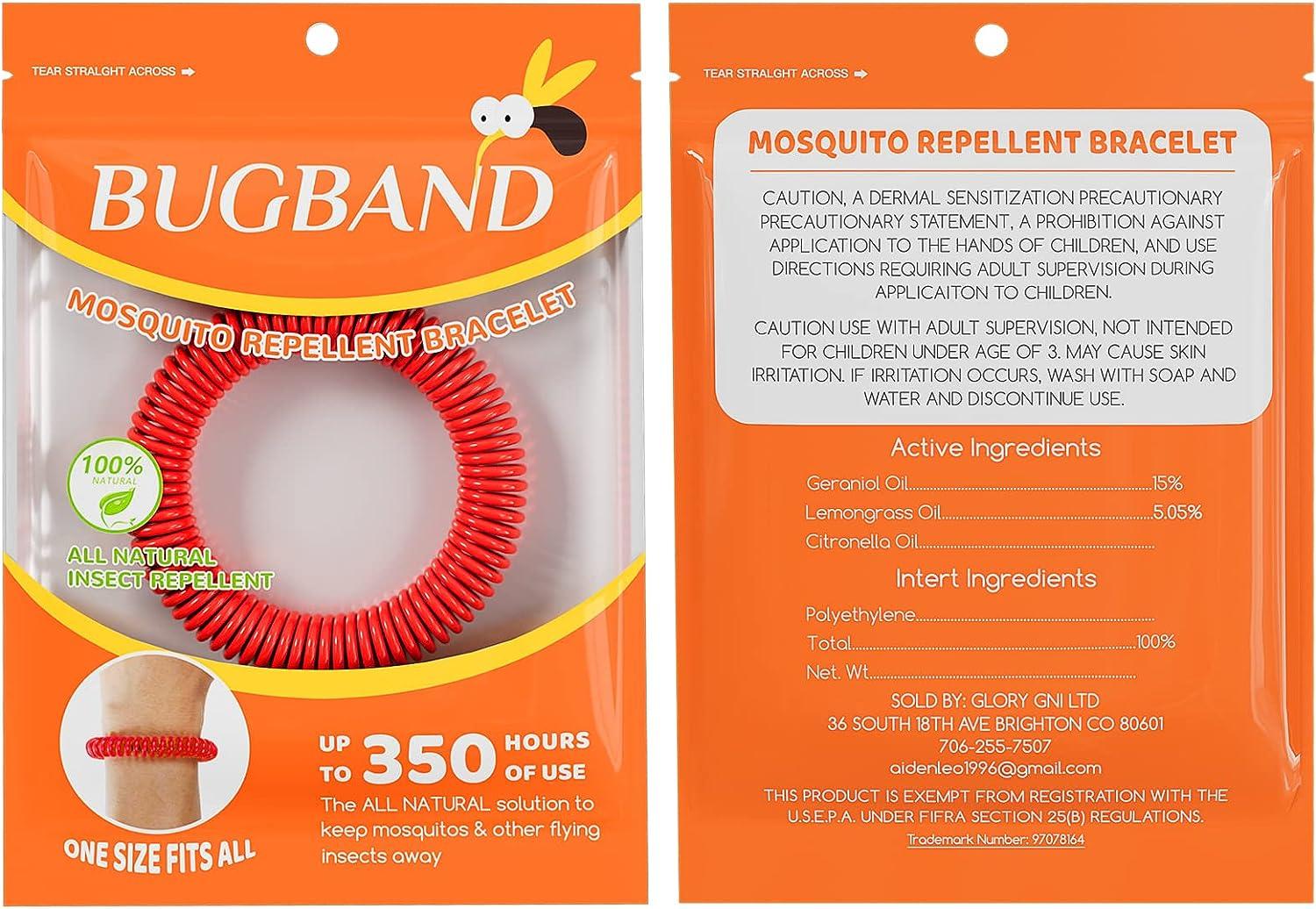 BUGBAND 12 Pack Mosquito Bracelets | DEET-Free Waterproof Bands for ...