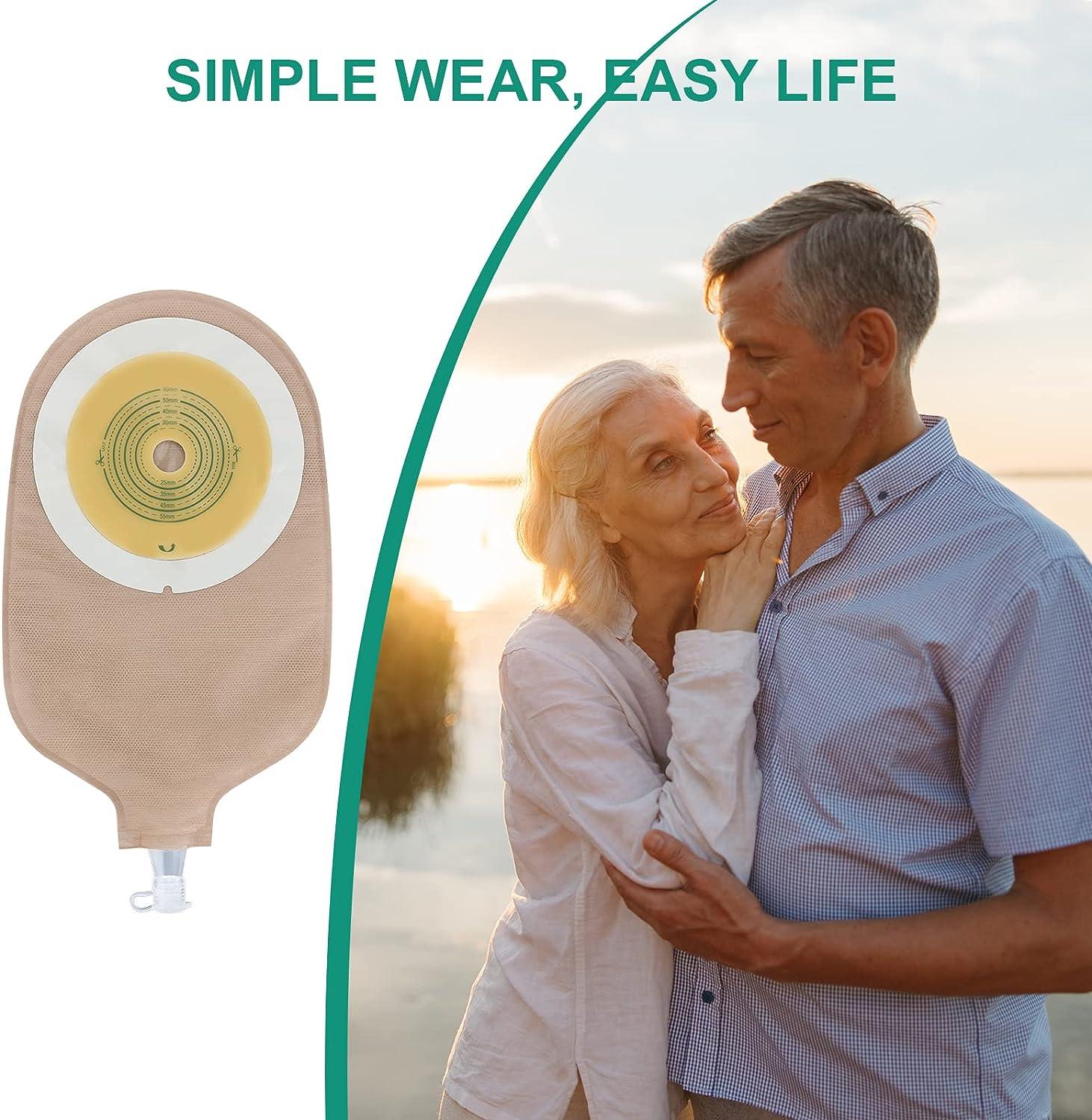 20PCS Urostomy Bags One-Piece Drainable Pouches with Measure Card ...