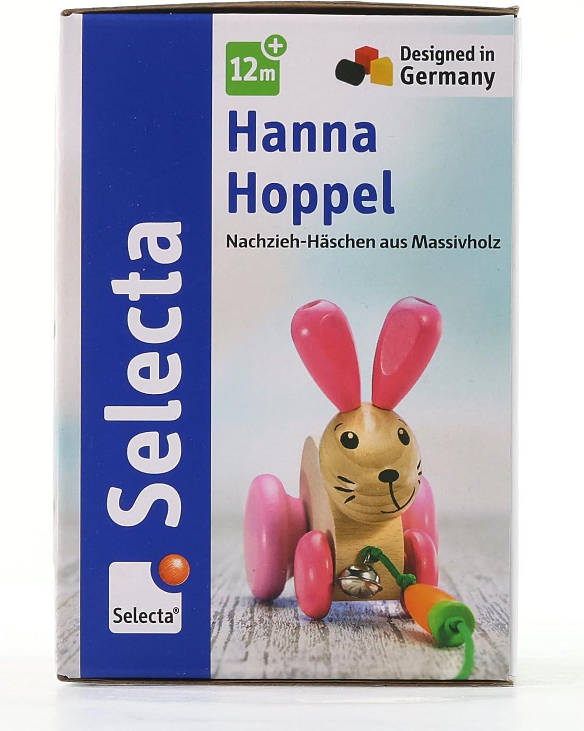 Buy Selecta 62023 Hanna Hoppel Pull-Along Rabbit Toy | Wooden Push ...