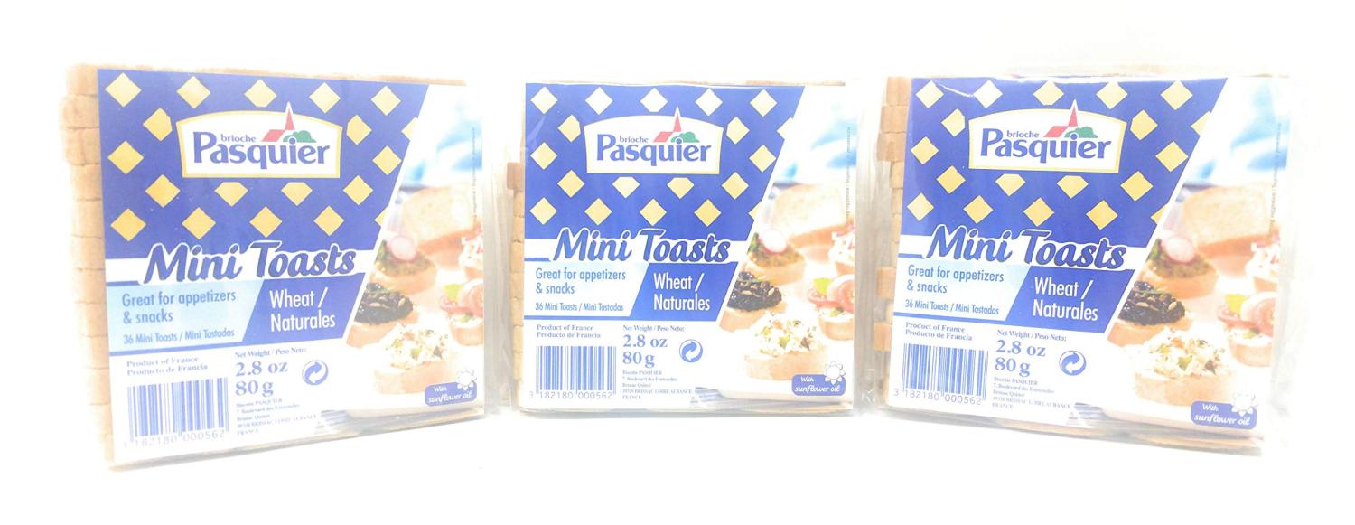 Brioche Pasquier Mini Toasts 80g - 3 Pack | Delicious French Crackers ...