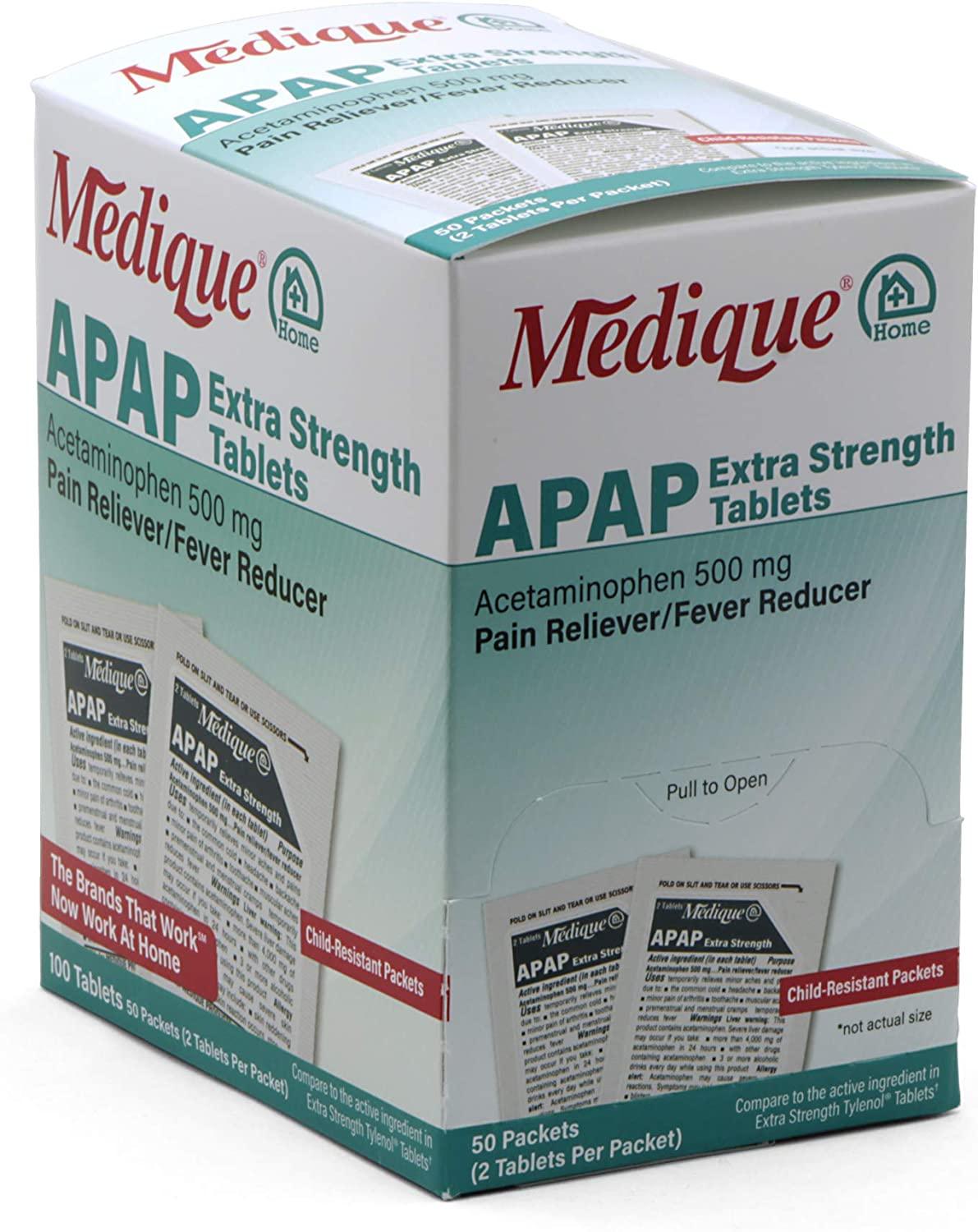 Medique Home 70433 Extra Strength APAP Tablets (Non-Aspirin) - 100 Count | Buy Now with Express ...