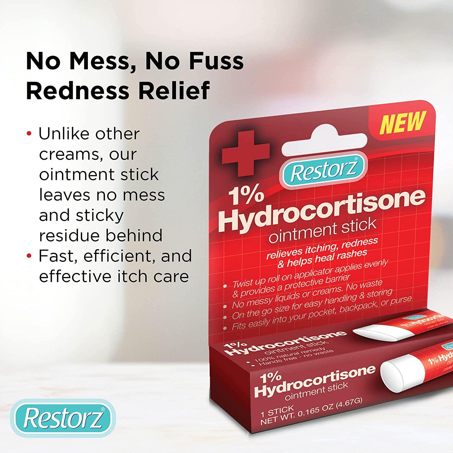 Restorz Hydrocortisone 1% Cream Stick for Fast Relief | Itching ...