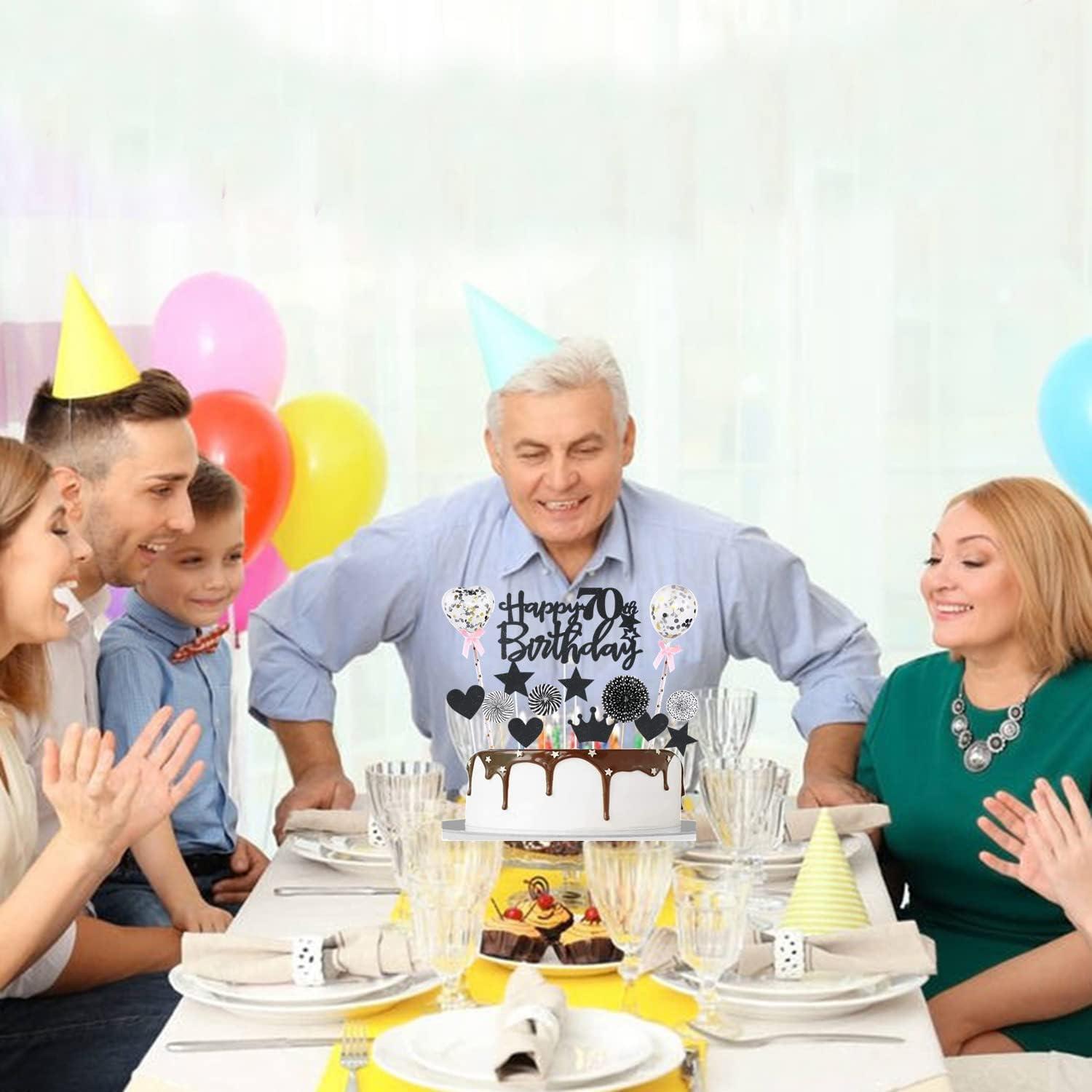 Cake Topper 38 Black 38 Years Man Woman Cake Decoration 38th Birthday ...