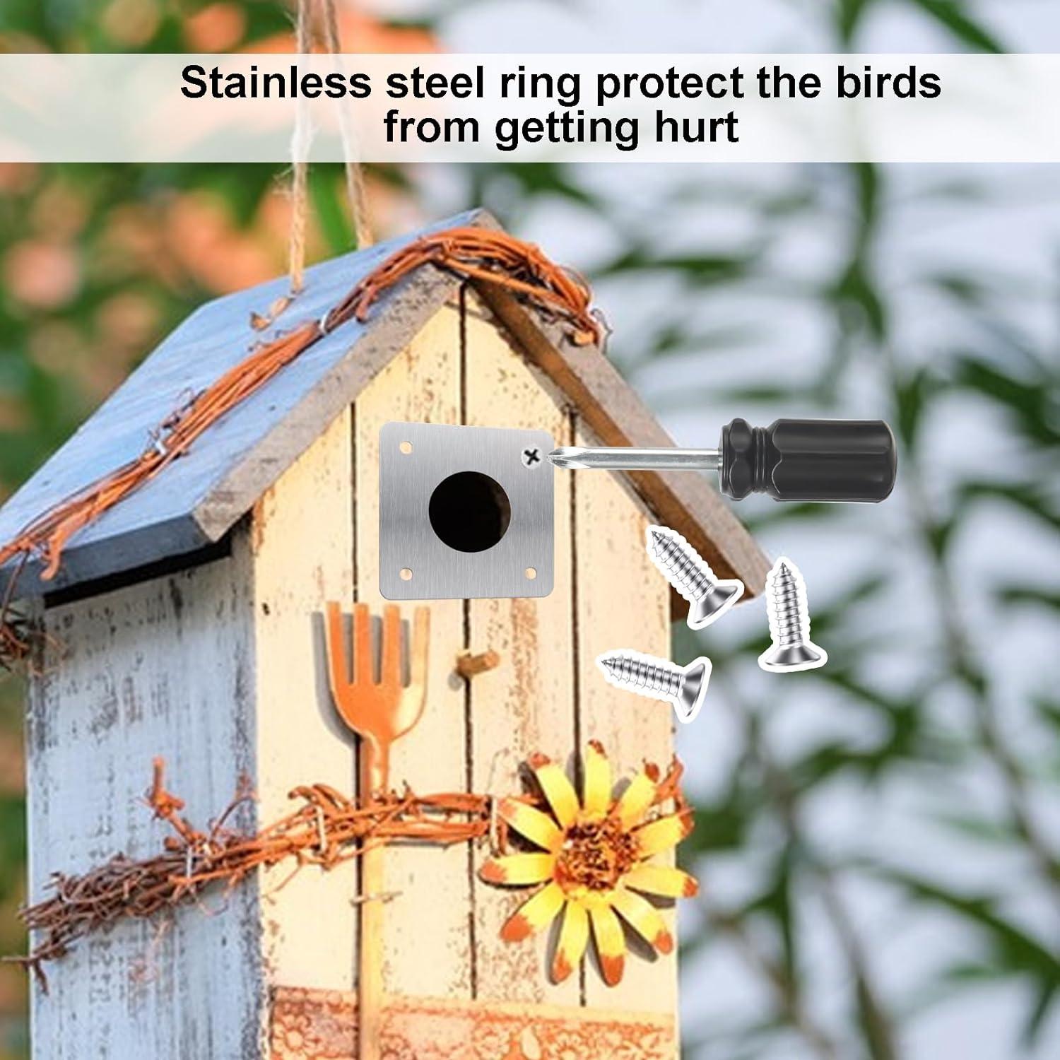 12PCS Bird Nest Box Protection Plates 32mm Wild Bird Boxes Garden Small ...