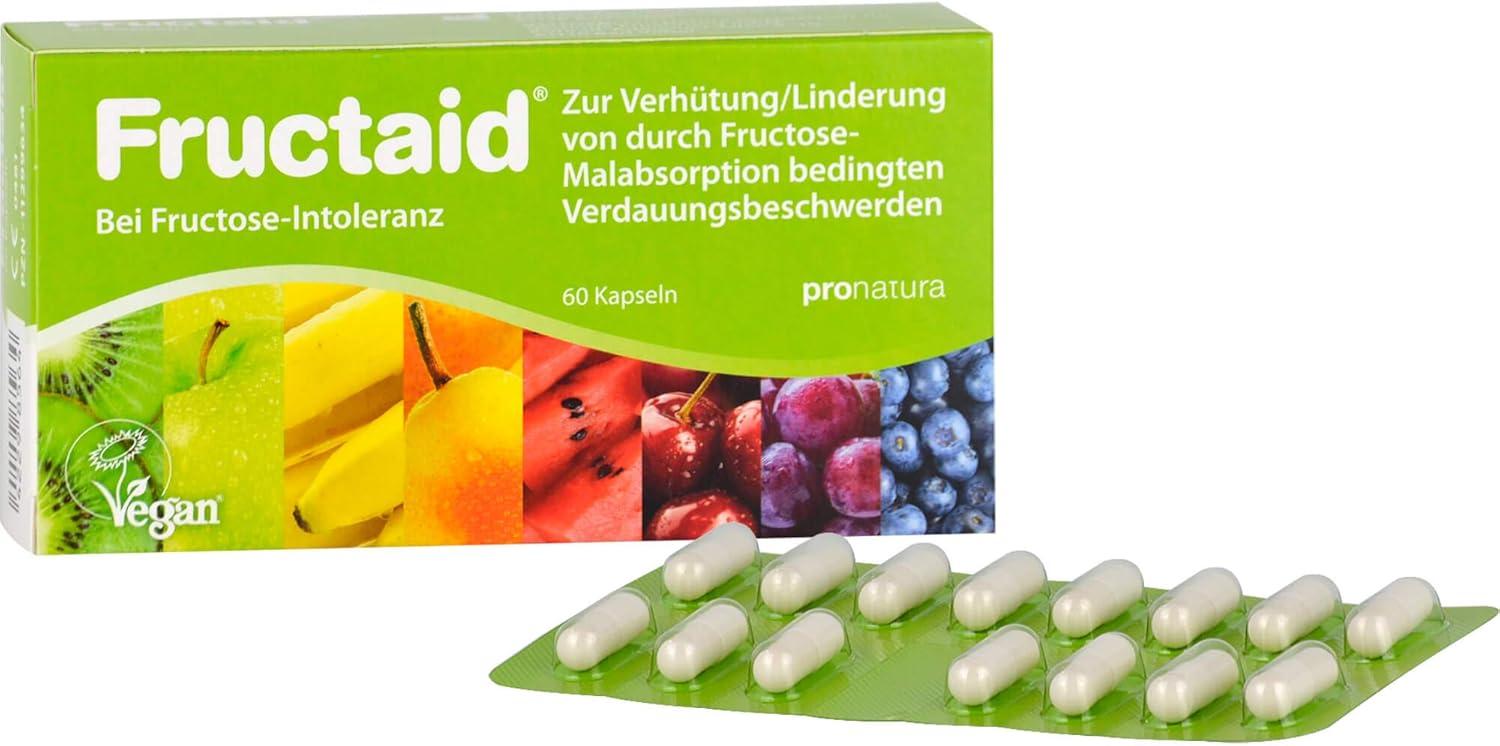Pro Natura Fructaid - 60 Capsules for Fructose Intolerance | Relief ...