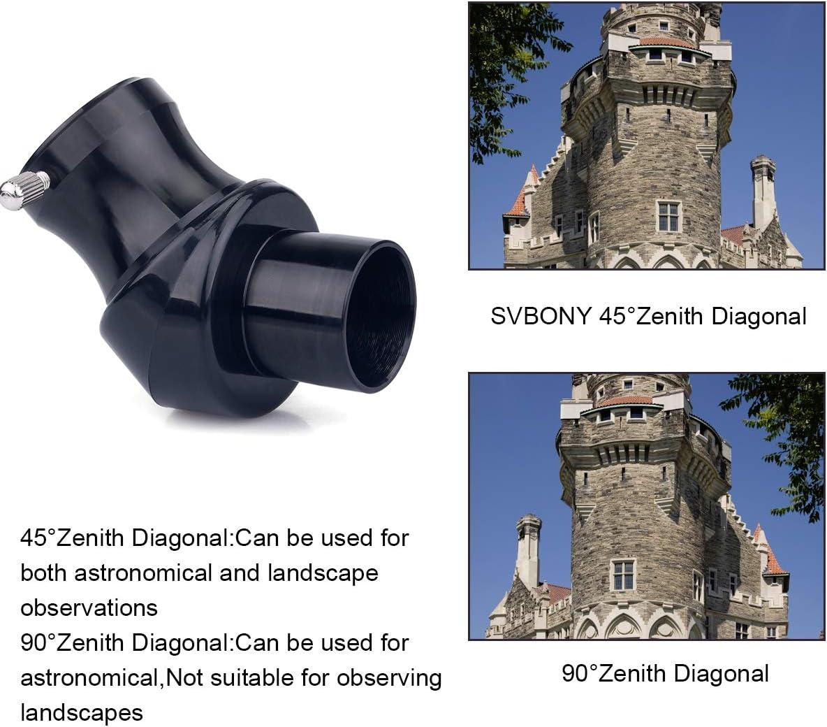 SVBONY 1.25 45 Degree Zenith Diagonal Mirror Prism - Telescope Eyepiece ...