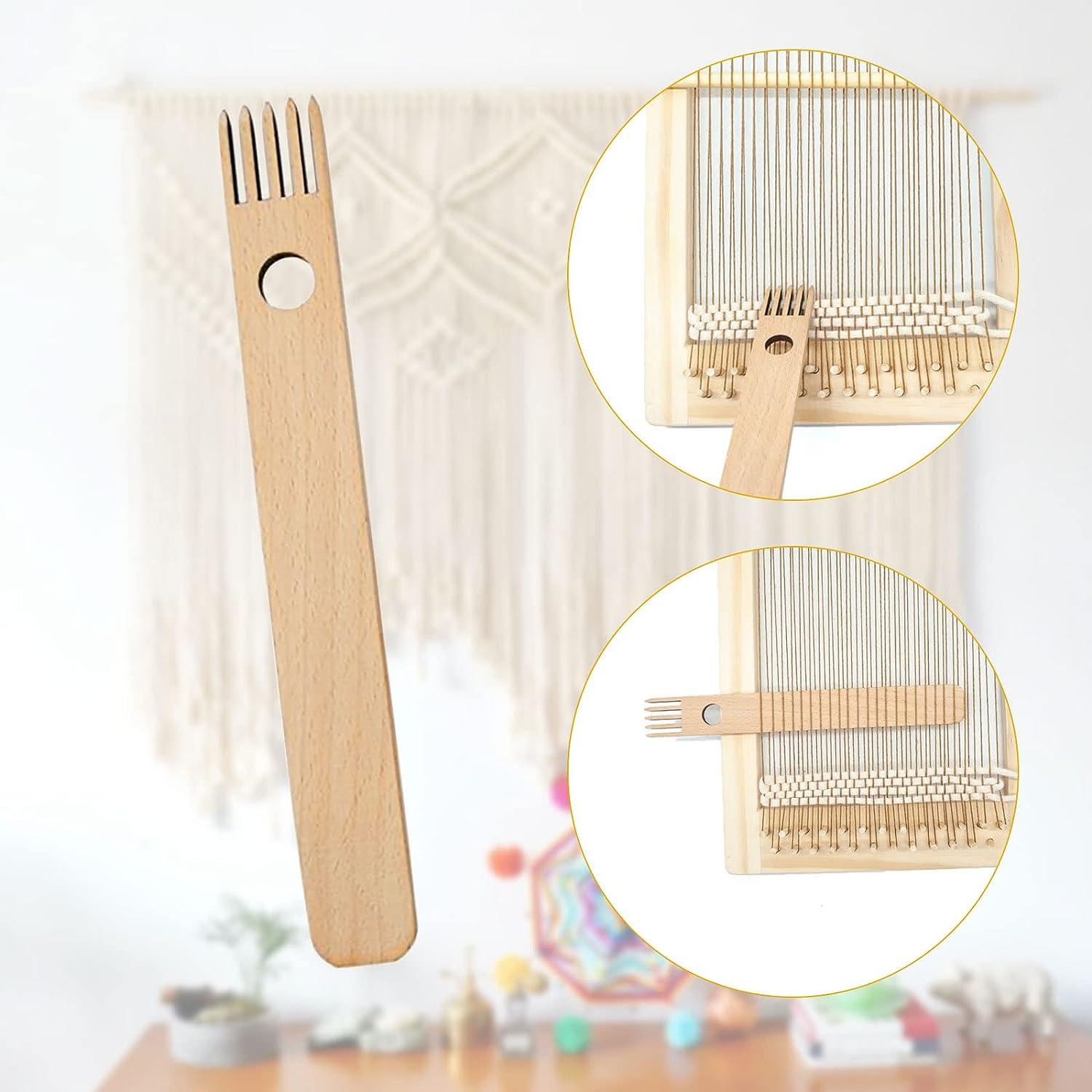 12 Pcs Wood Hand Loom Stick Set for DIY Knitting Crafts - Weaving ...