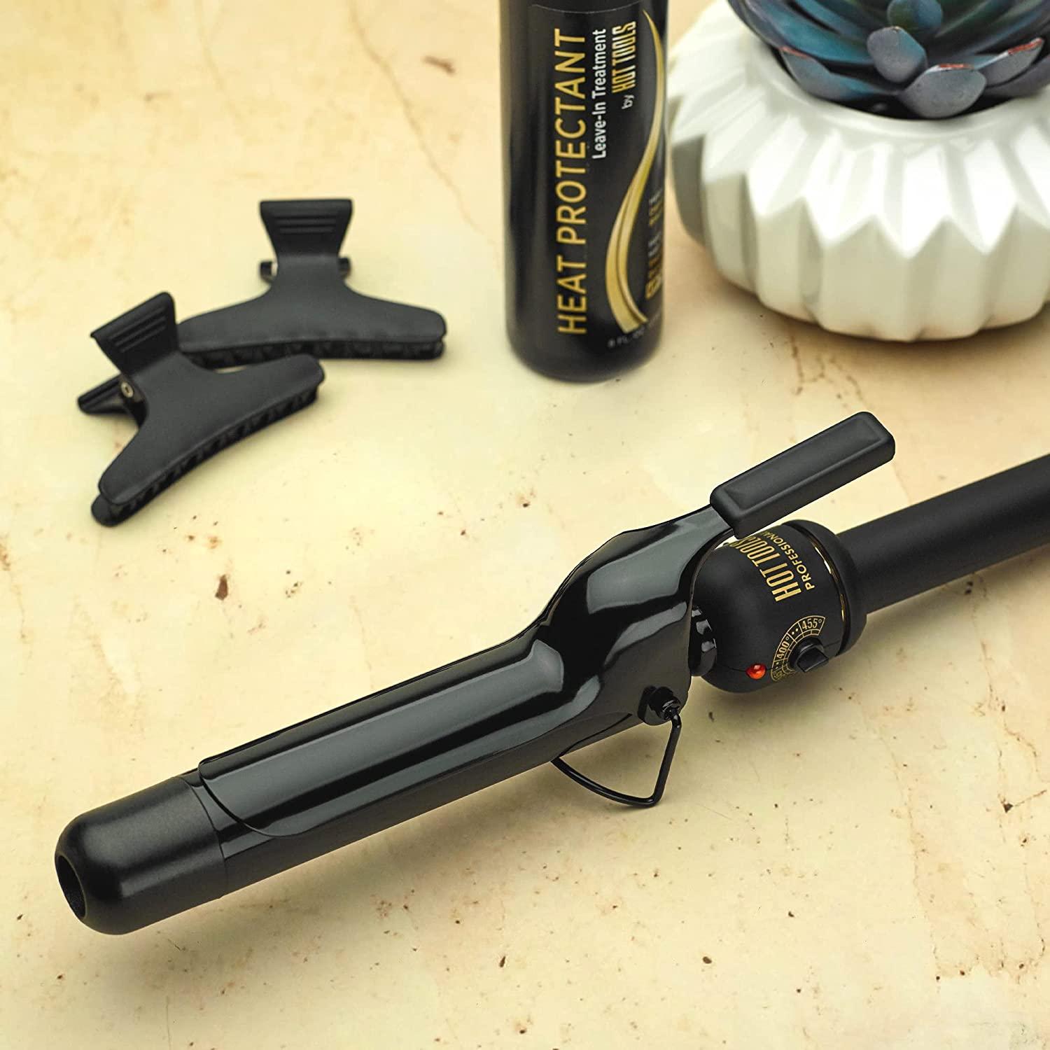 HOT TOOLS Pro Artist Black Gold Curling Iron 1-1/4 Inch Barrel - Professional Styling Tool | Buy ...