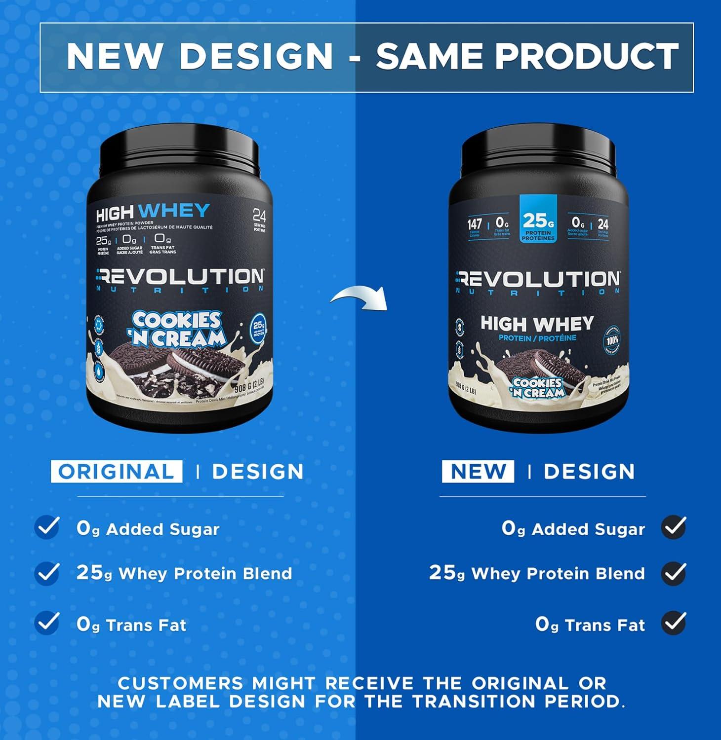 Revolution Nutrition High Whey Protein Powder Whey Isolate Gluten Free ...