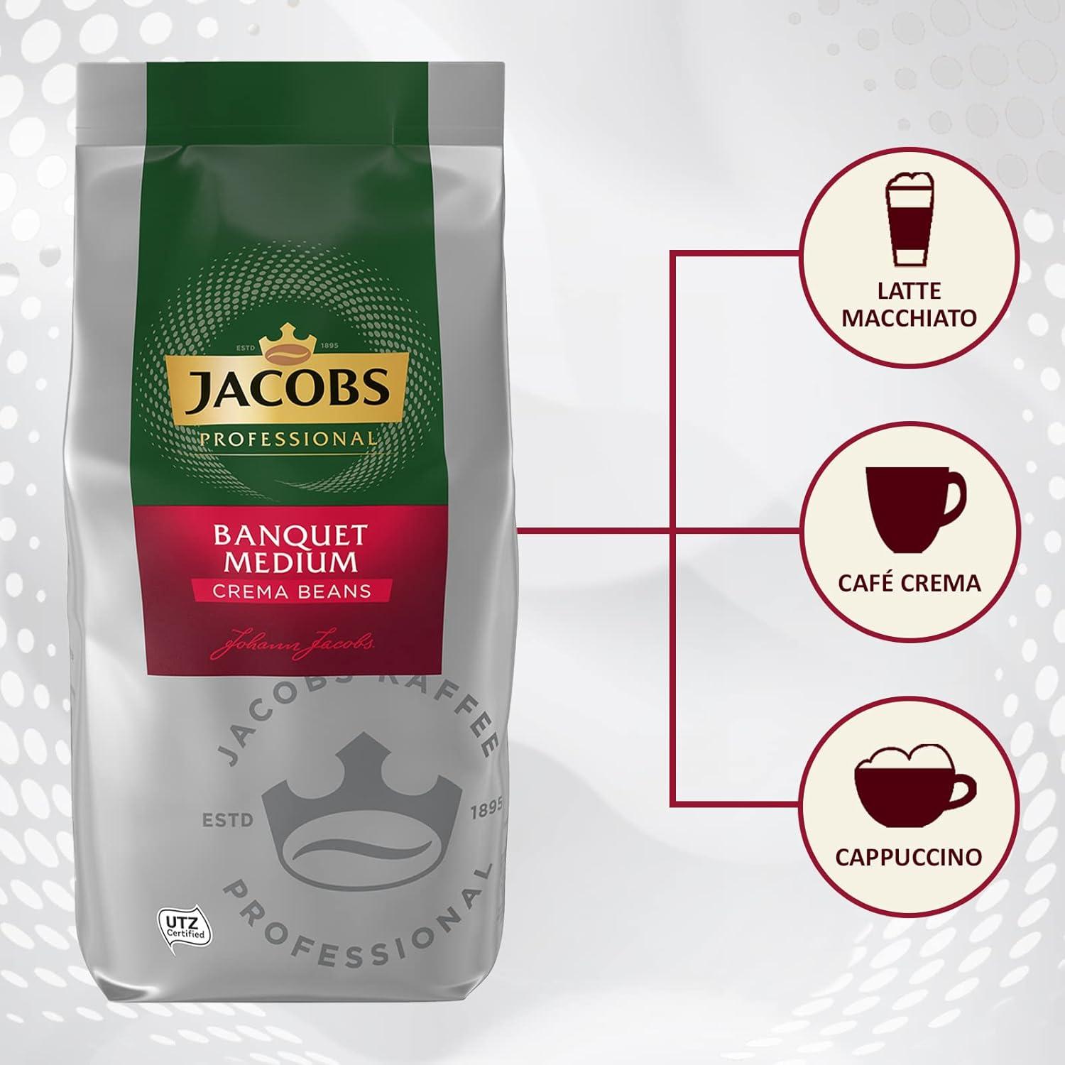 Buy Jacobs Professional Banquet Medium Caf Crema Coffee Beans 1kg ...