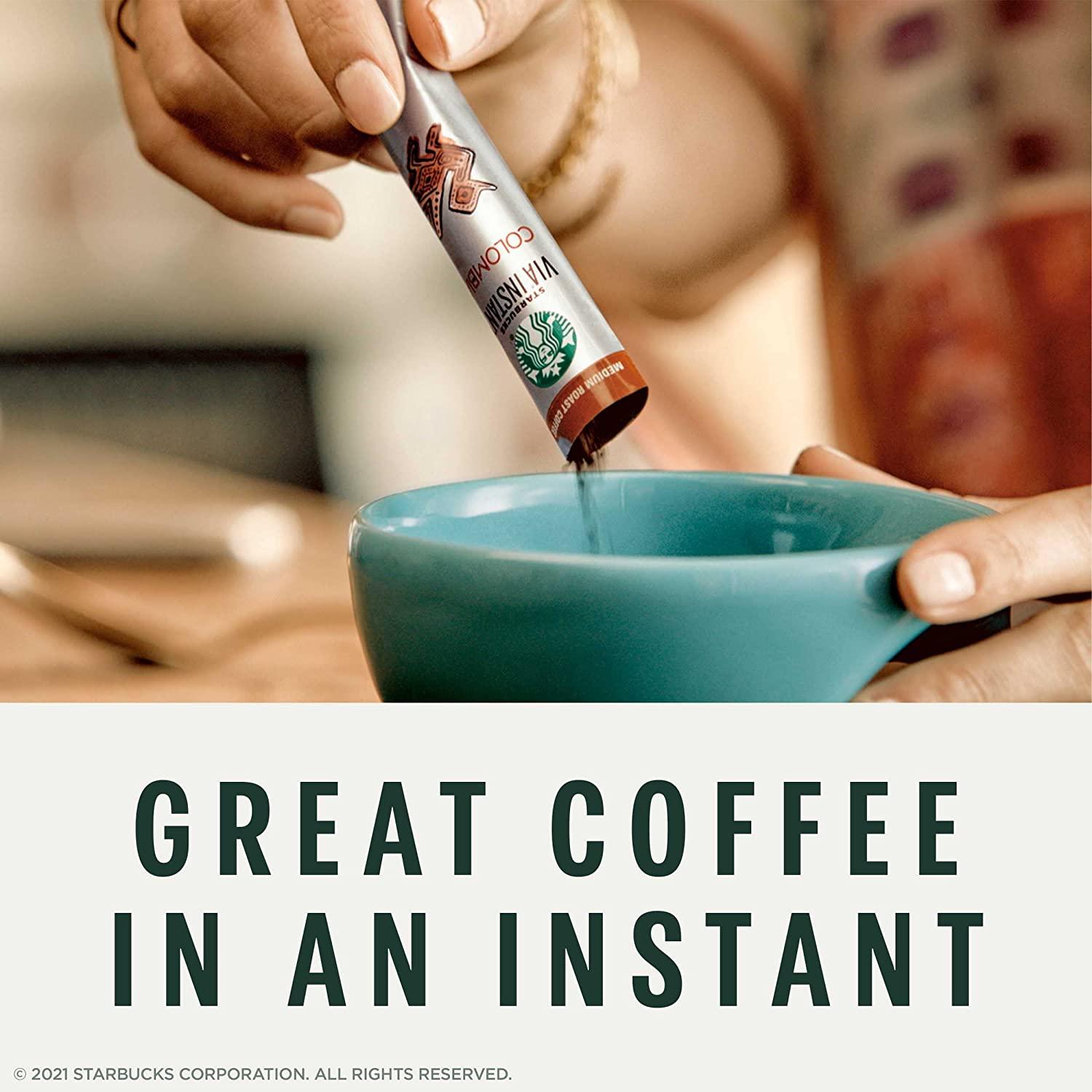Starbucks VIA Instant Coffee Dark Roast French Roast Packets - 8 Count ...
