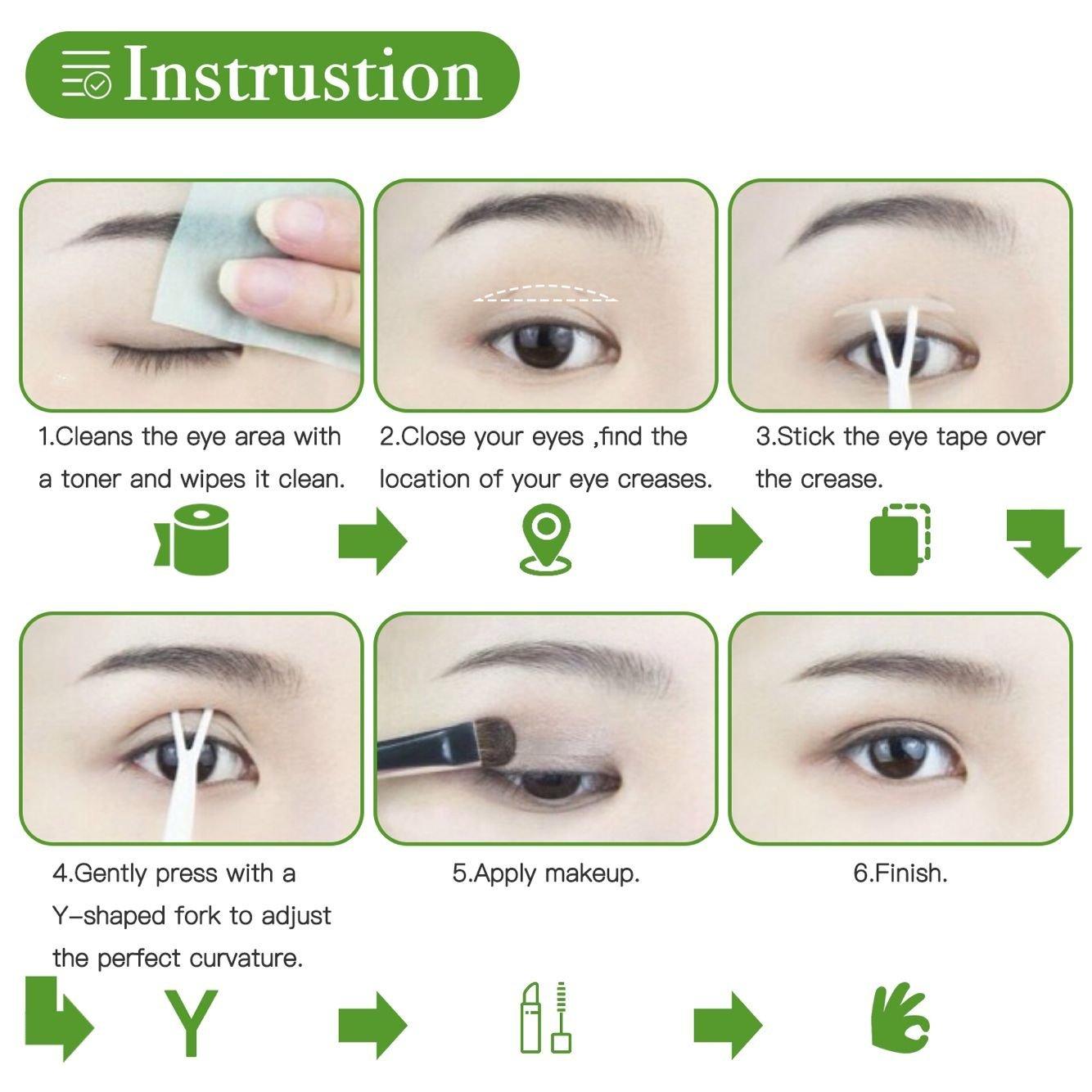 Invisible Eyelid Tape 6MM Large Size - Instant Eye Lift Strips for ...