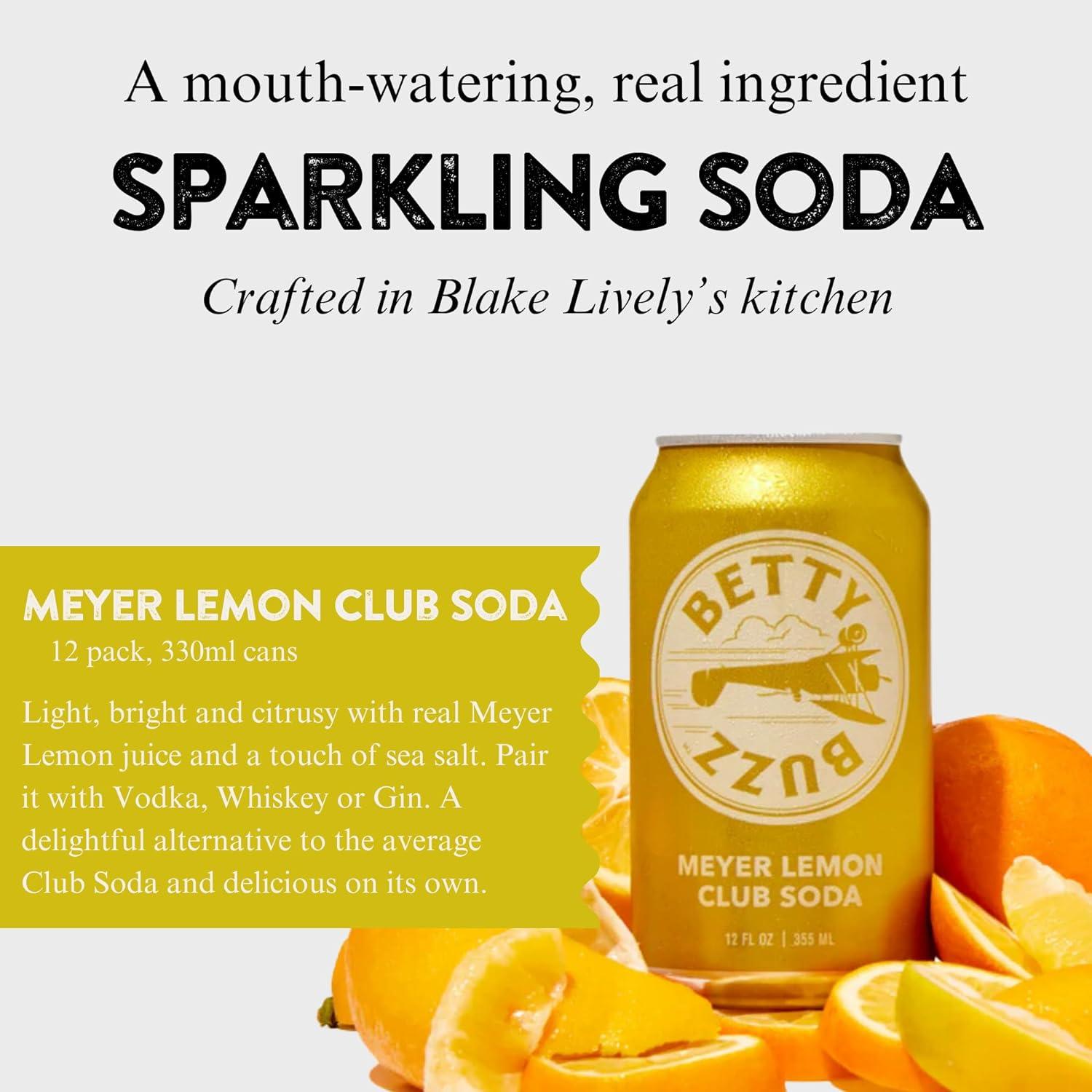 Betty Buzz Sparkling Meyer Lemon Club Premium Soda by Blake Lively | 12 ...