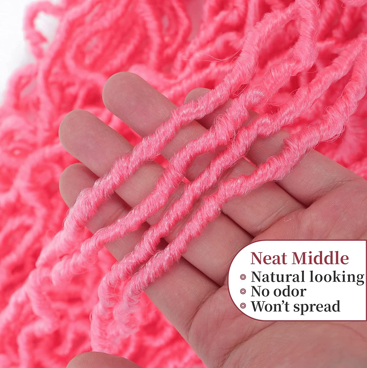 Pink Soft 36 Inch Faux Locs Crochet Hair | 6 Packs for Black Women ...