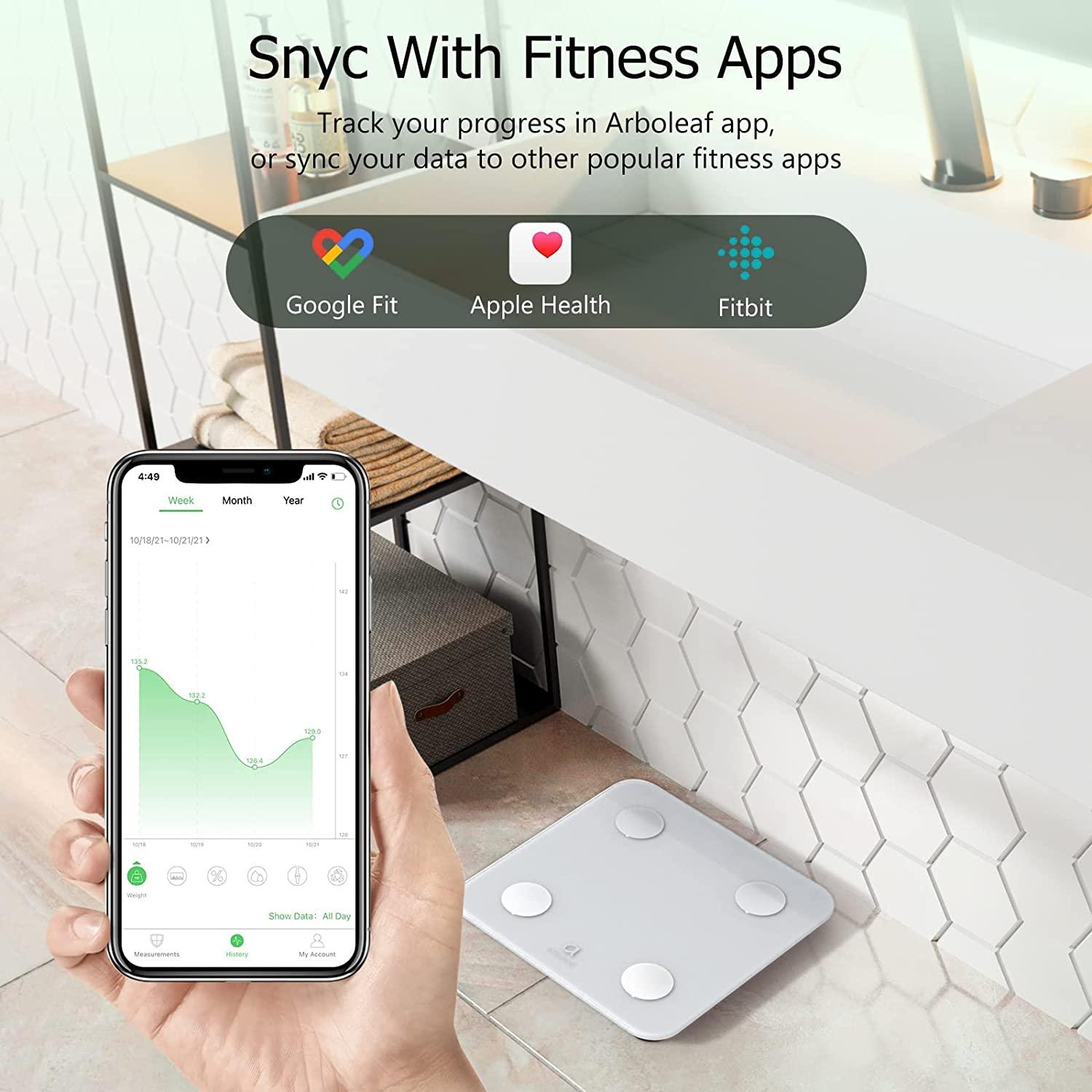 Digital Wi-Fi Bluetooth Body Weight Scale with Body Fat & BMI Analysis ...