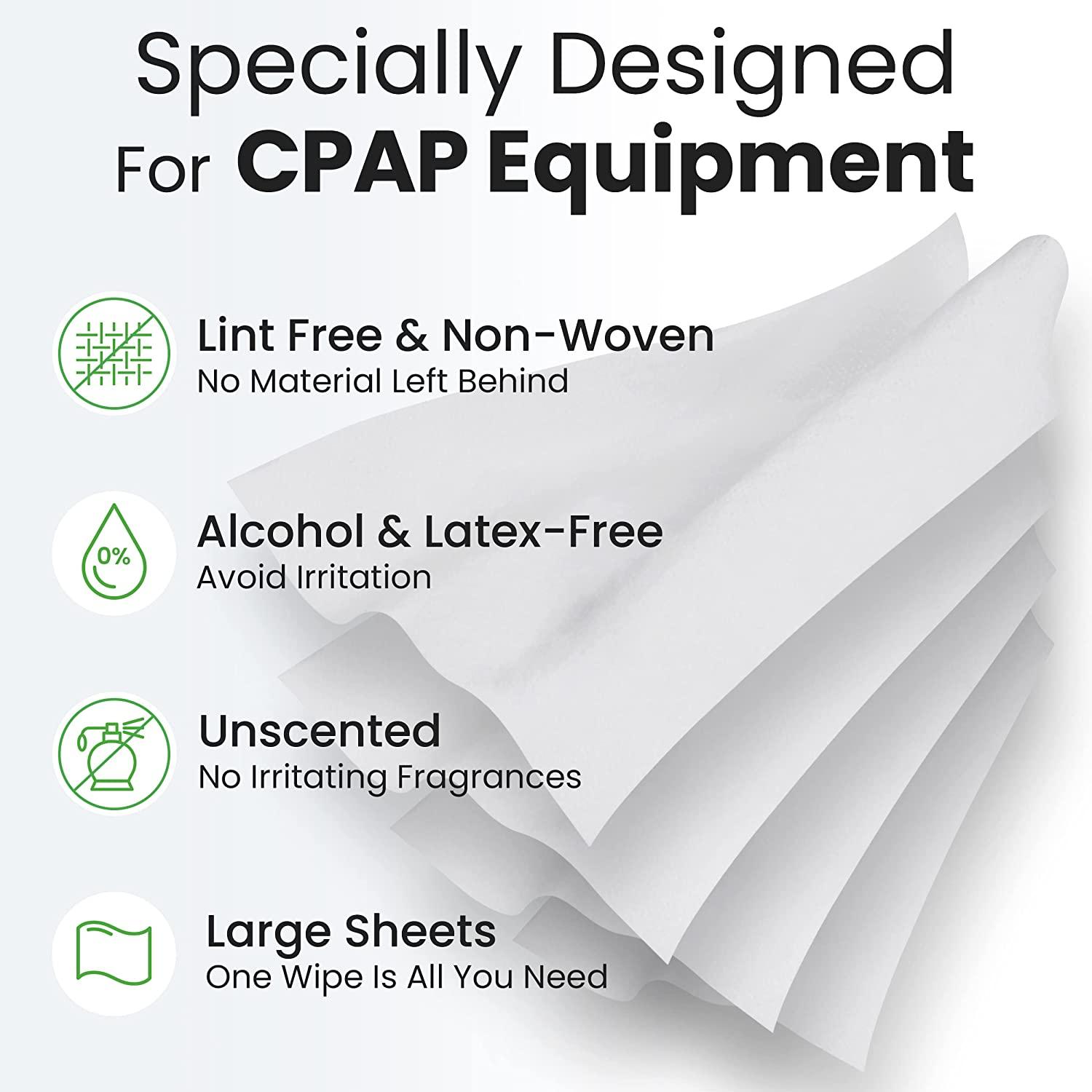 Unscented CPAP Mask Wipes - 2 Packs of 70 | CPAP Cleaner for Effective ...