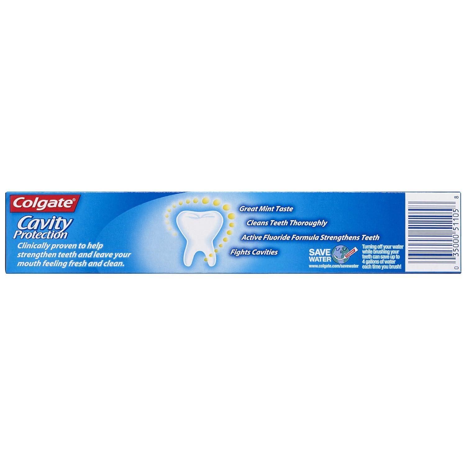 Colgate Cavity Protection Travel Toothpaste 2.5oz (Pack of 6 ...