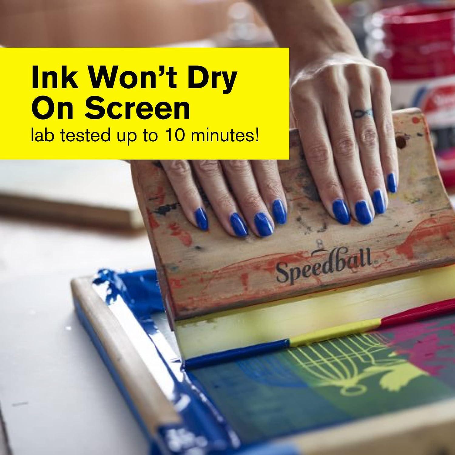 Speedball Fabric Screen Printing Ink Starter Set - 4 Colors - 4-Ounce ...
