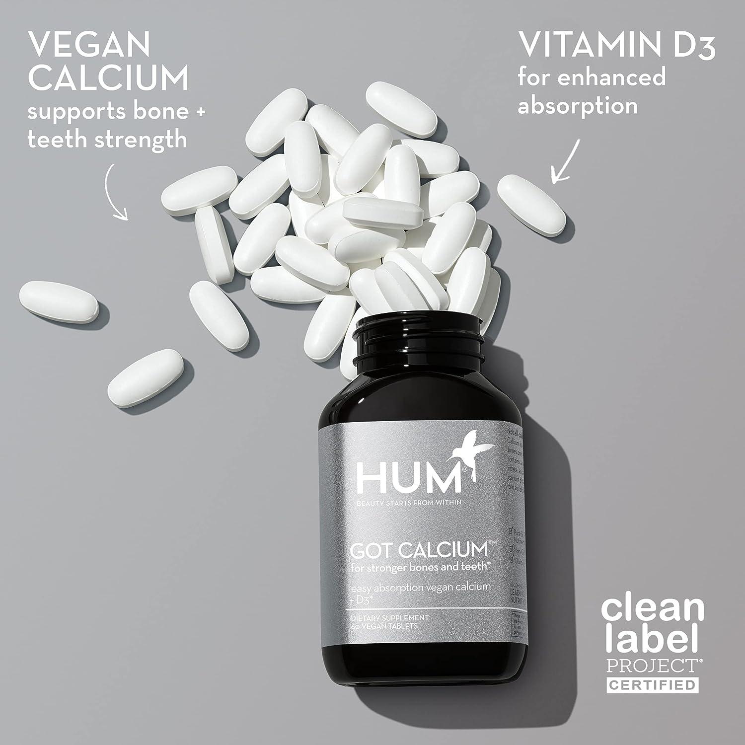 HUM Got Calcium - Vegan Bone & Teeth Supplement | Enhanced Absorption ...