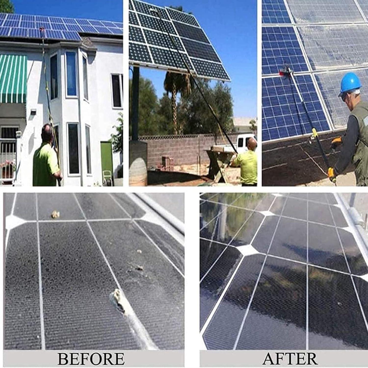 photovoltaic cleaner window cleaning pole Photovoltaic Panel Cleaning ...