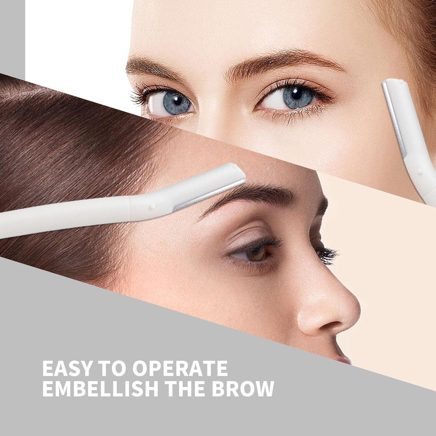 NIKTULE Women's Ergonomic Facial Razors - 8-Piece Set for Eyebrow ...