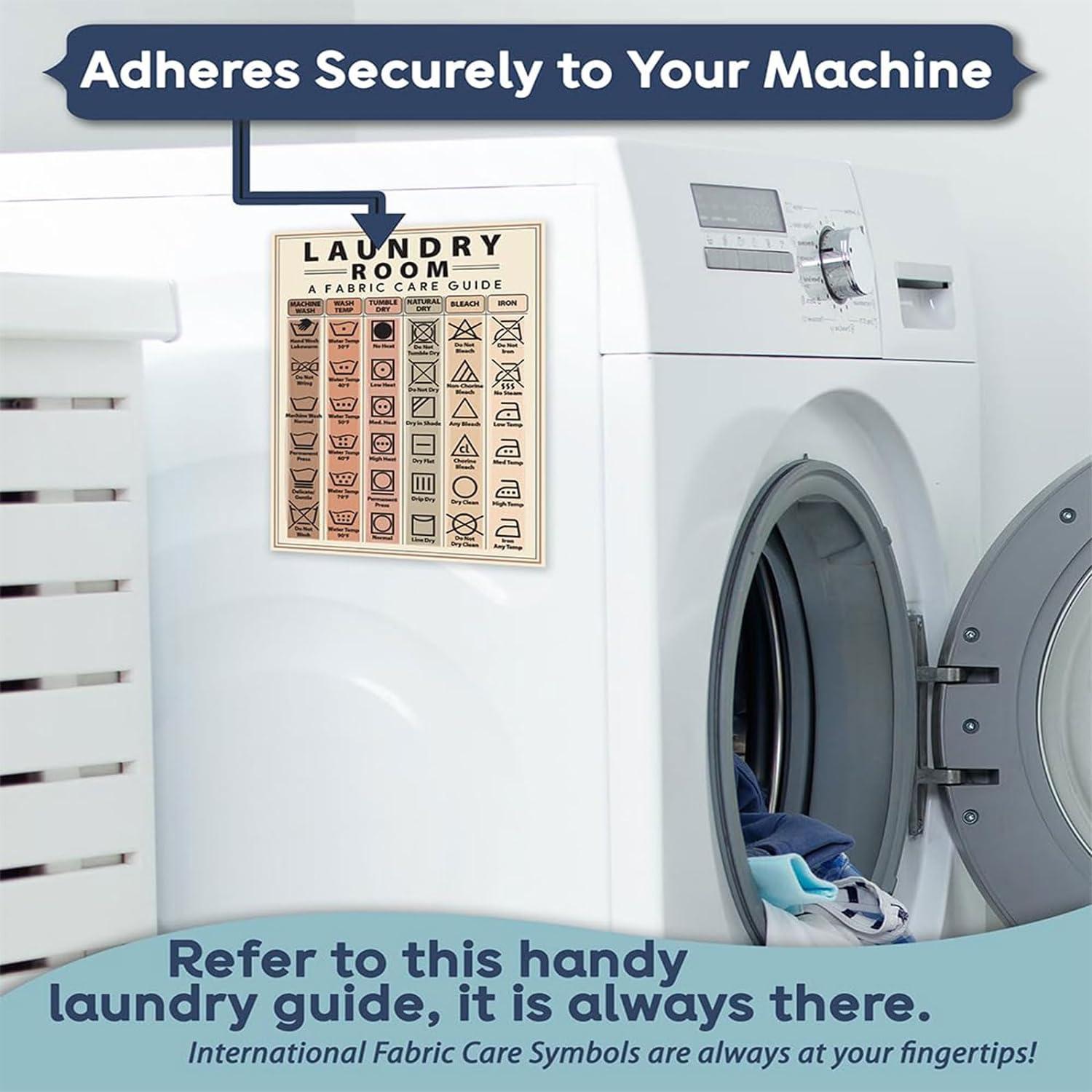 Laundry Care Guide Easy To Follow Instructions Magnets Laundry Symbols ...