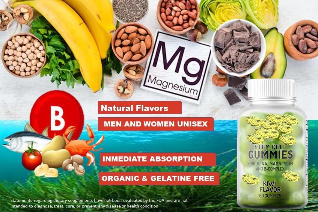 Stem Cell Enhancer 60 Gummies with Vitamin B Complex & Magnesium ...