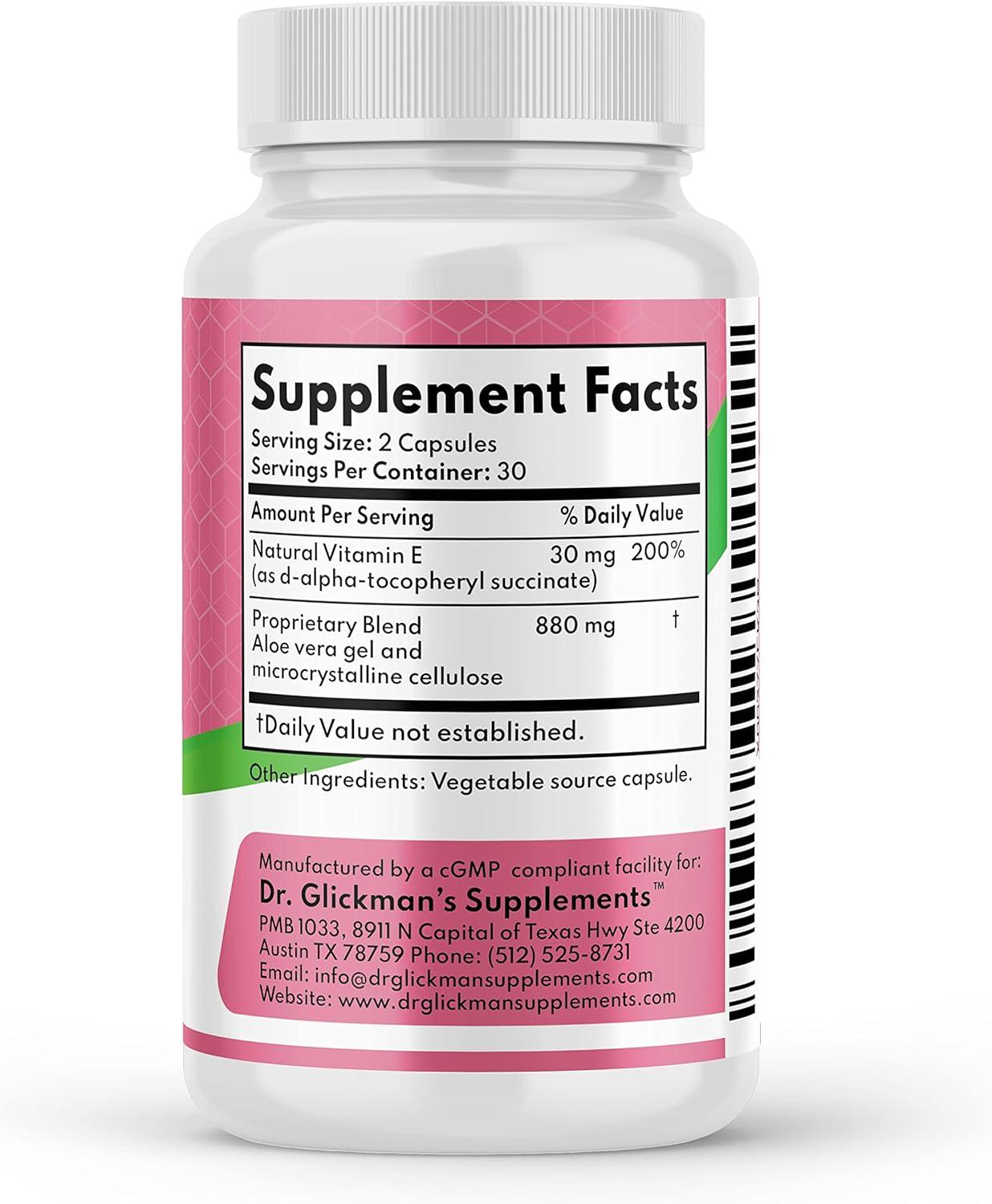 Dr. Glickman's Vera-Mannan Aloe Vera Supplement - 60 Capsules, 1 Bottle ...