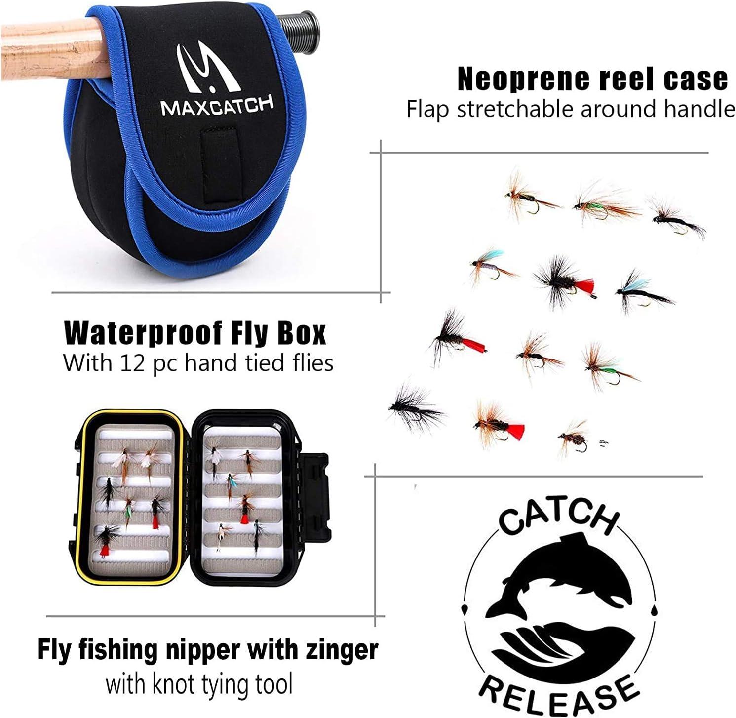 Maximcatch Ultra-Lite Fly Rod for Panfish & Trout - 6' to 7'6 | 1/2/3 ...