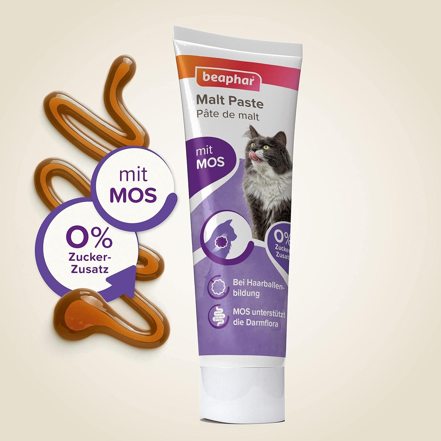 Beaphar Malt Paste for Cats - Hairball Control & Digestive Support ...
