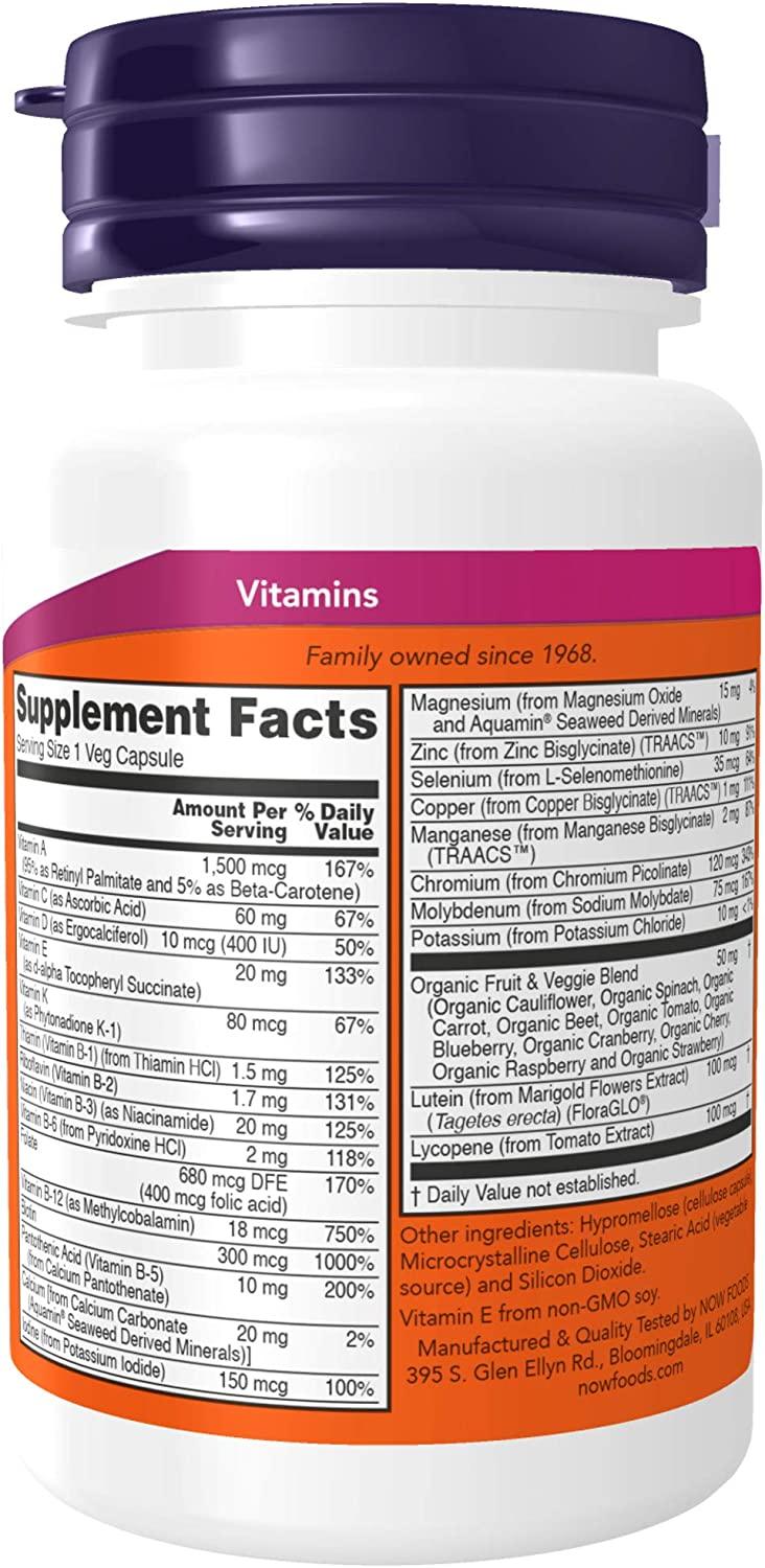 Now Foods Daily Vits Multi Vitamin & Mineral 30 Veg Capsules - Boost ...