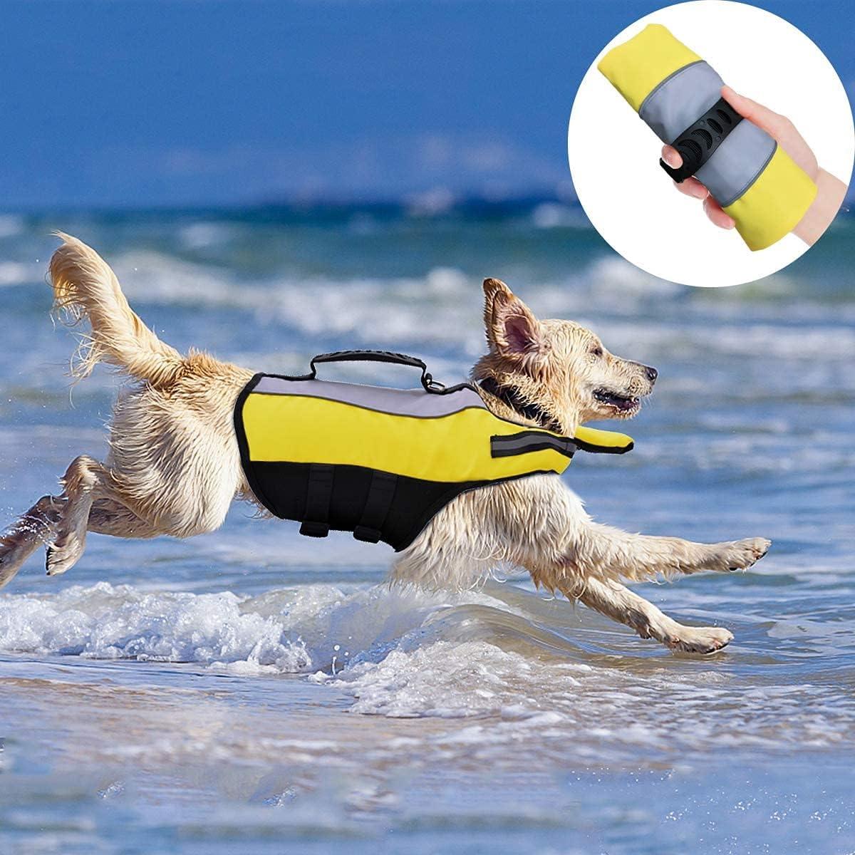 Dog Life Jacket Vest with Detachable Airbags & Buoyancy | Safety ...