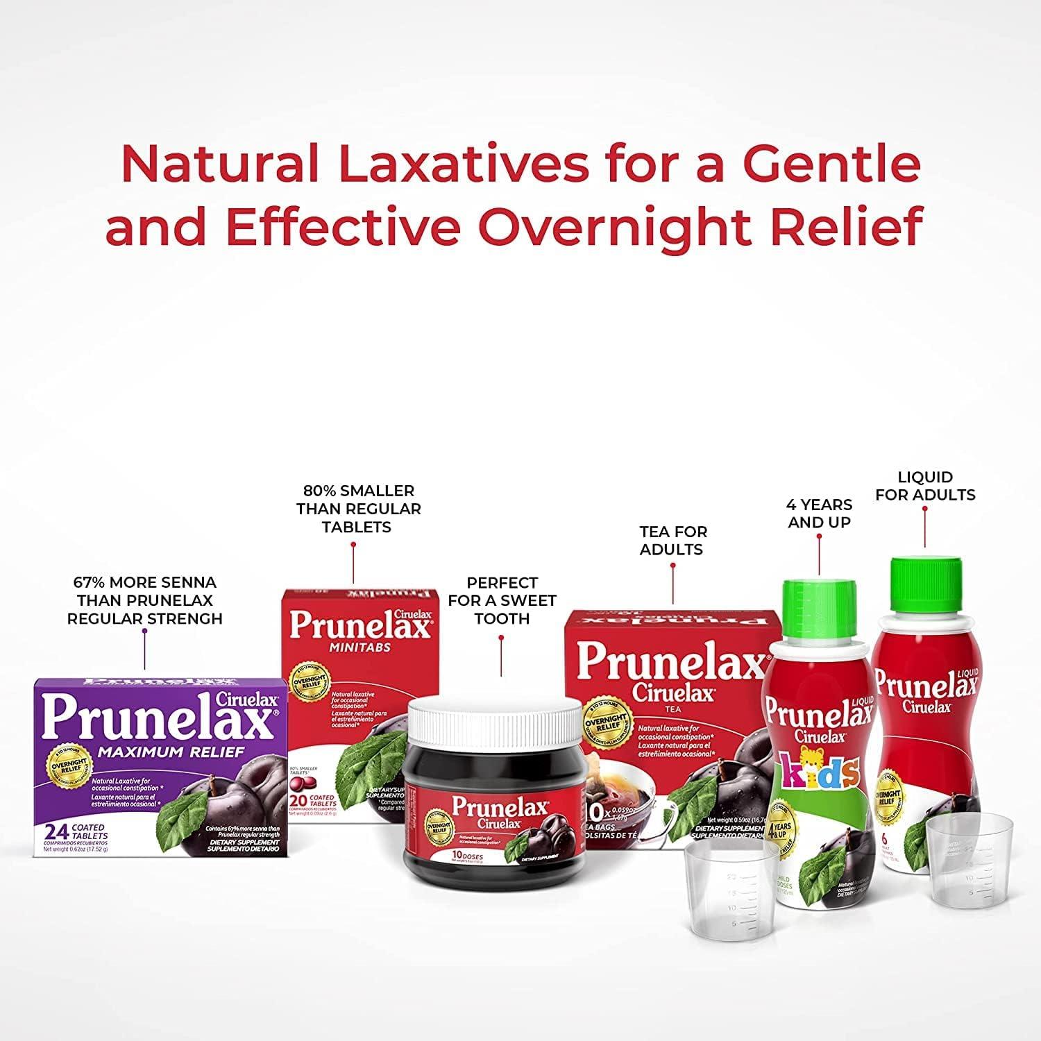 Prunelax Ciruelax Laxative Tablets 24 ea - Pack of 2 | Fast-Acting ...