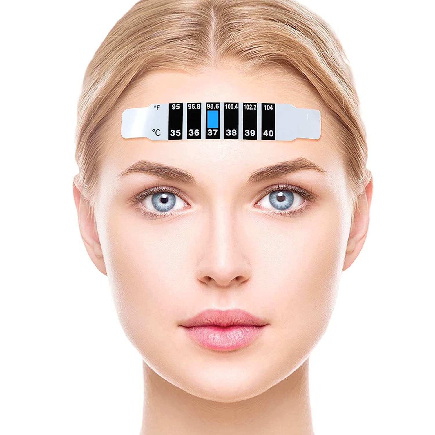 Buy Gkhowiu 30-Piece Reusable Forehead Thermometer Stripes - Self ...