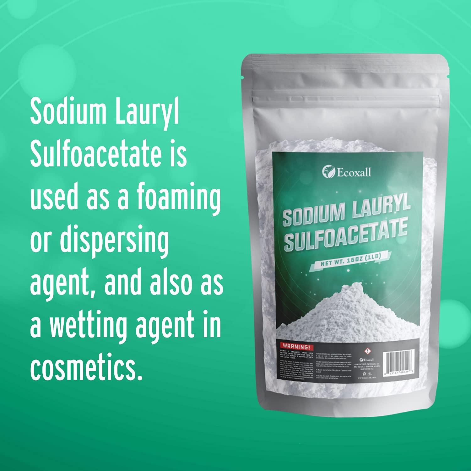 Pure Sodium Laury Sulfoacetate SLSA - 2lb - Bath Bomb Additive, Gentle ...